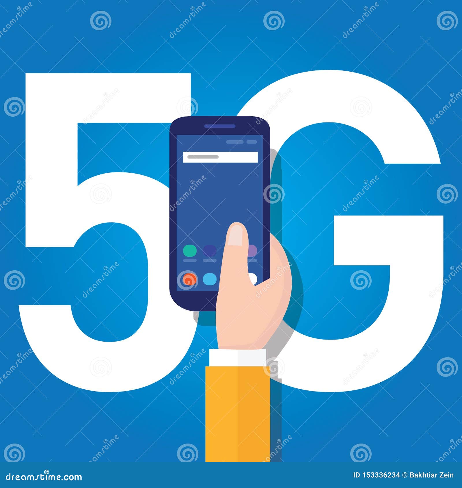 5g Phone Technology Connect Worldwide. Smart and 5th Generation Network ...