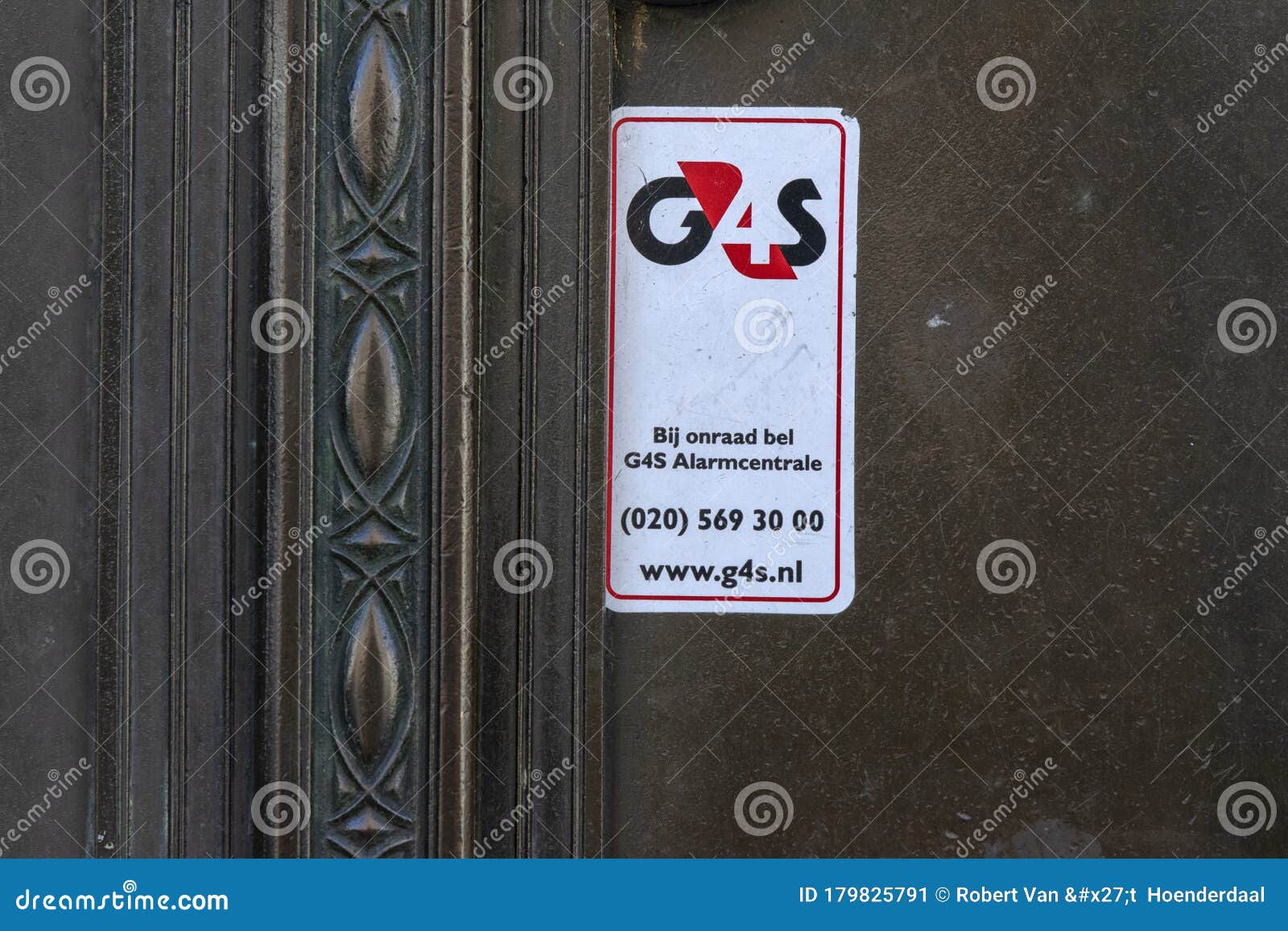 G4S Advertising Sticker at Amsterdam the Netherlands 2020 Editorial ...