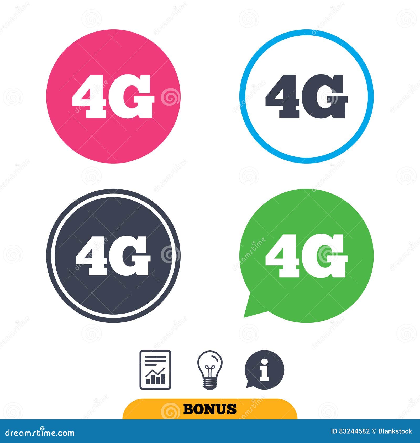 4G Sign. Mobile Telecommunications Technology. Stock Vector ...