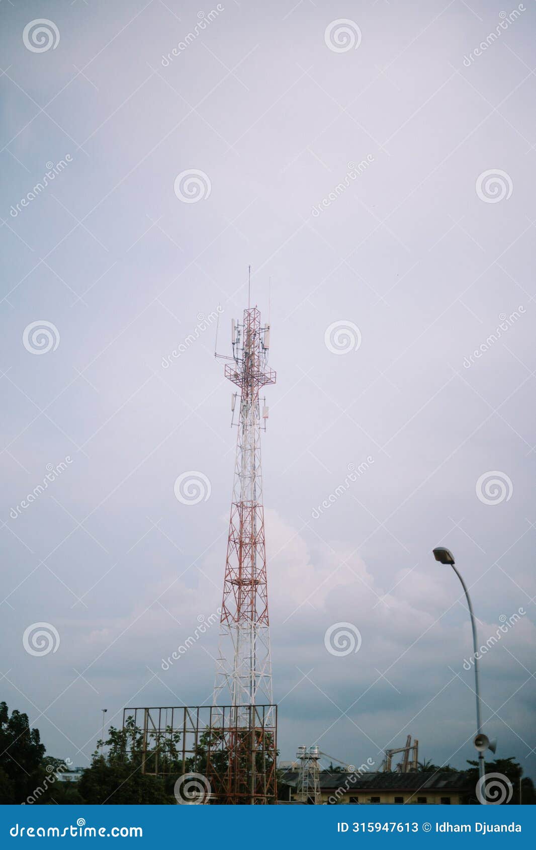 A 4G Signal Transmitter Installed by the Seaside, Stock Image - Image ...