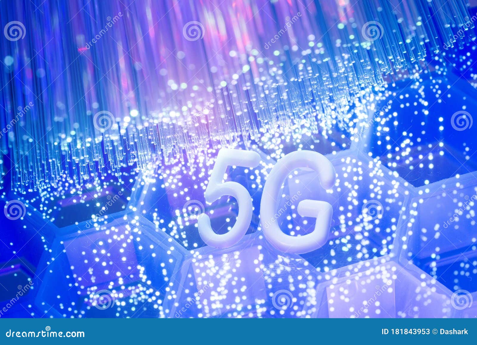 5G Signs with Fiber Optics Background Stock Image - Image of abstract ...