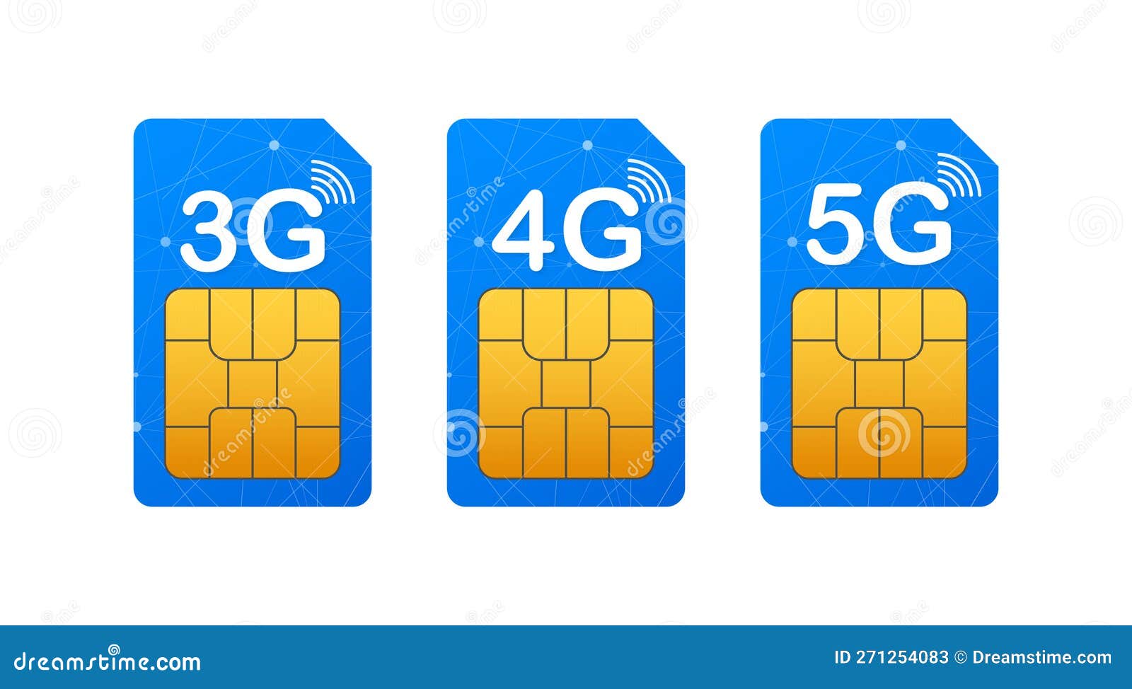 3G 4G 5G Sim Card. Mobile Telecommunications Technology Symbol Stock ...