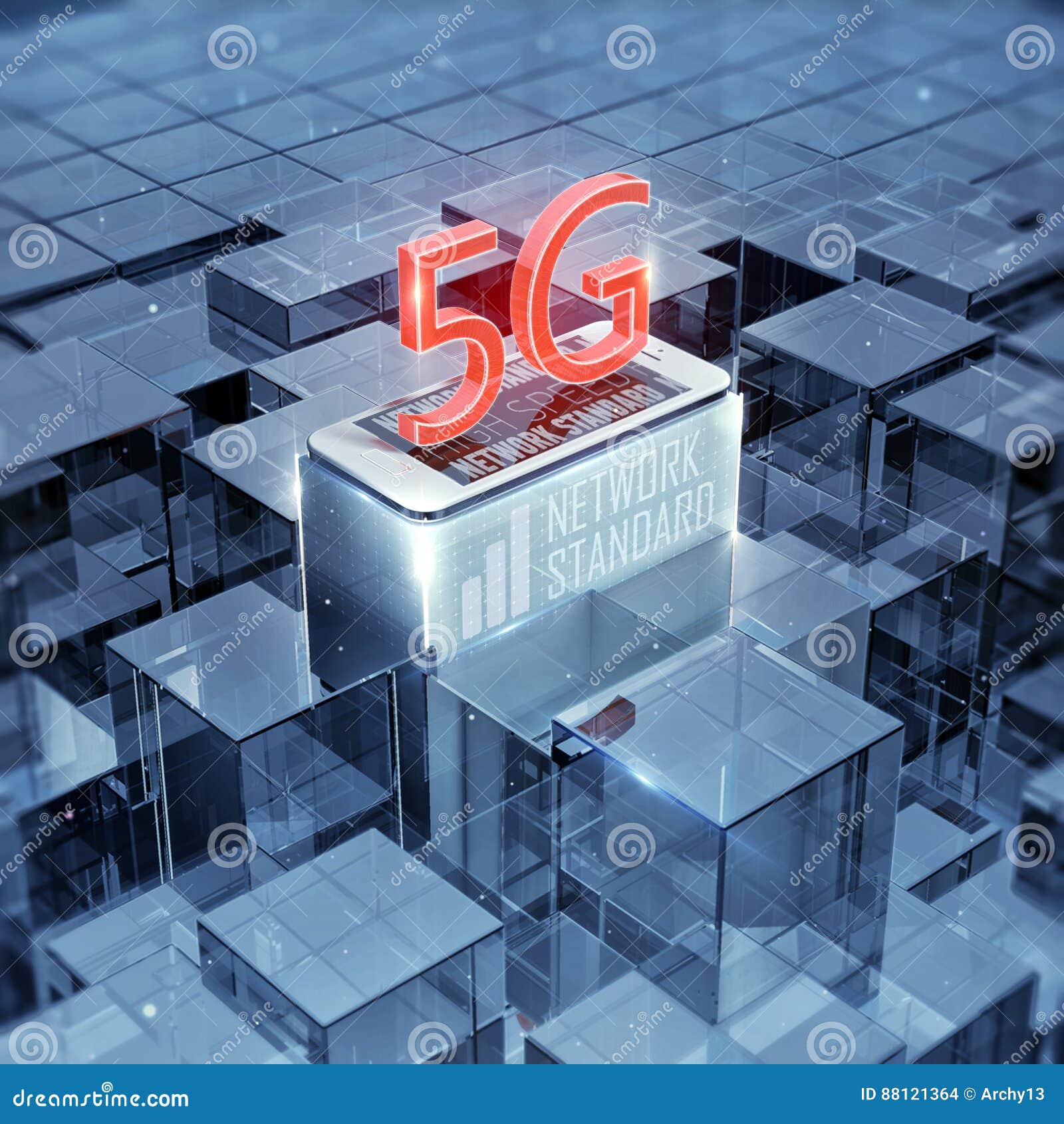 5G Smartphone and Text, Sign, Cellular High Speed Data Wireless ...