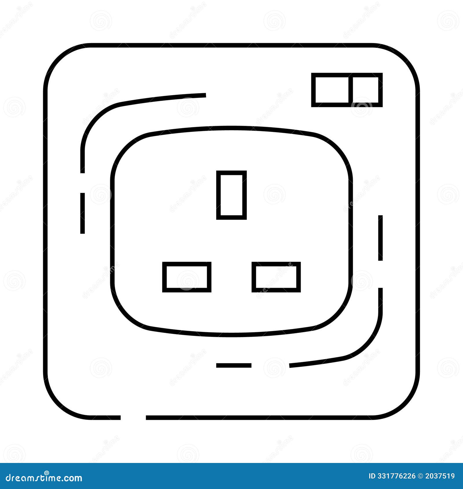 G Socket Line Icon Vector Illustration Stock Illustration ...