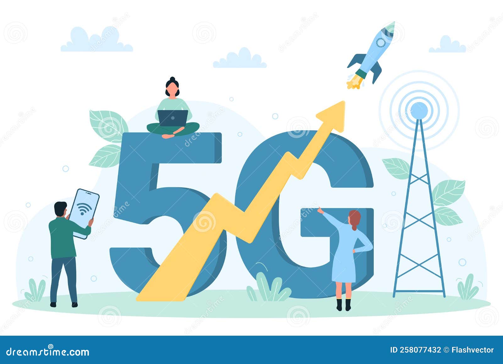 5G Speed Internet, Network Technology and Communication of Tiny People ...