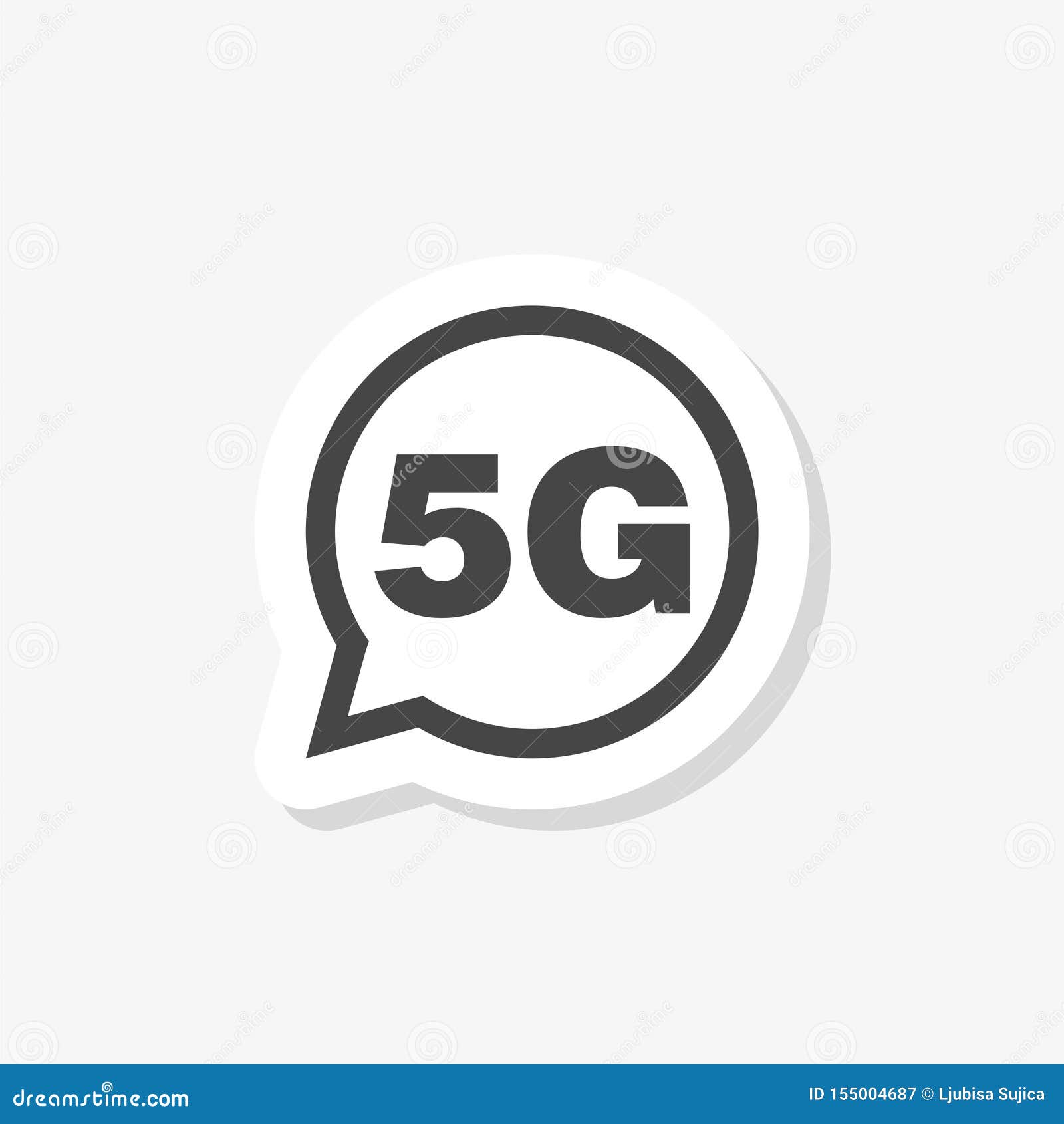 5G Sticker Logo Network Wireless Systems and Internet Simple ...