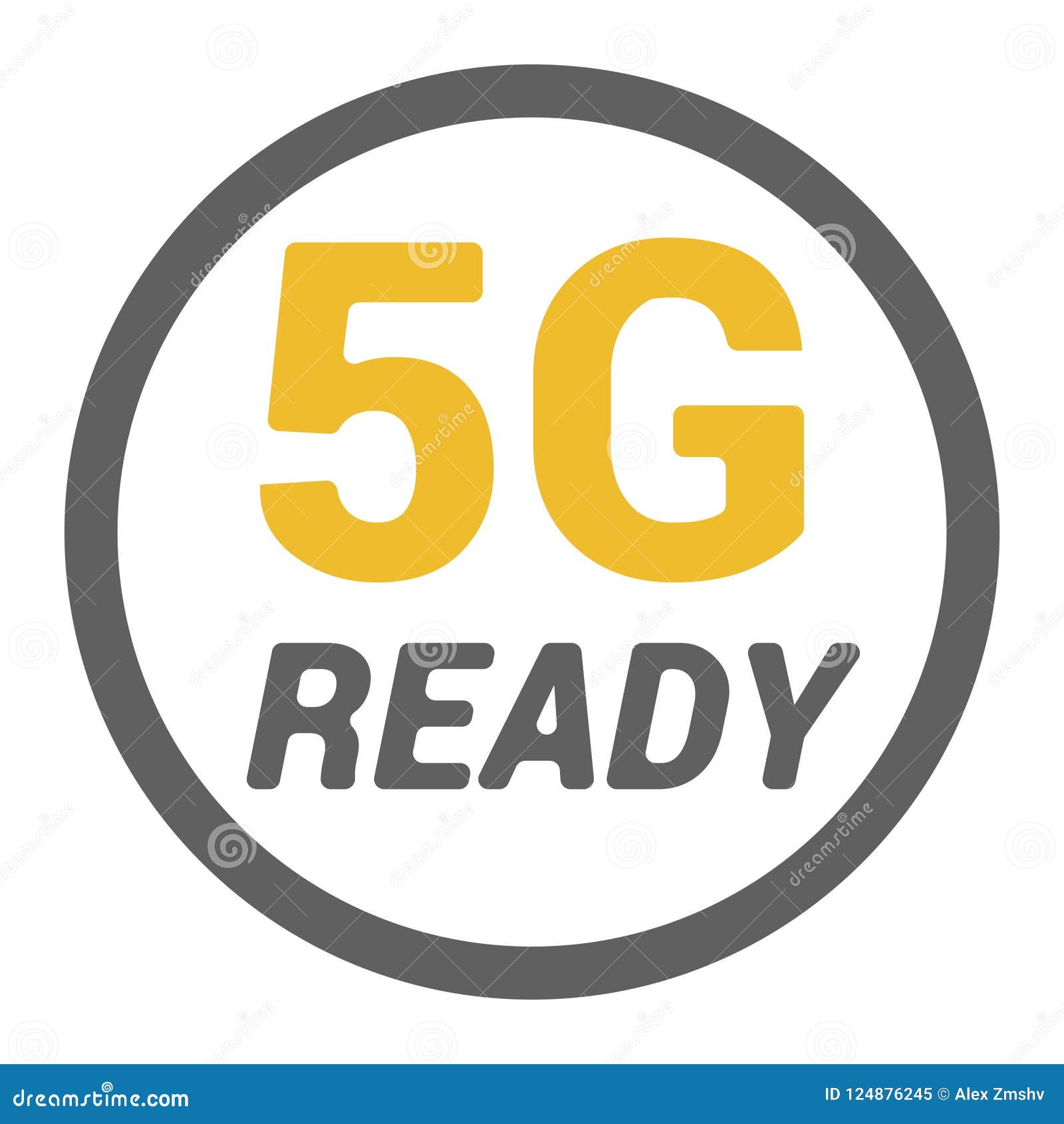 5g Sticker with READY Word in Circle Frame Stock Vector - Illustration ...