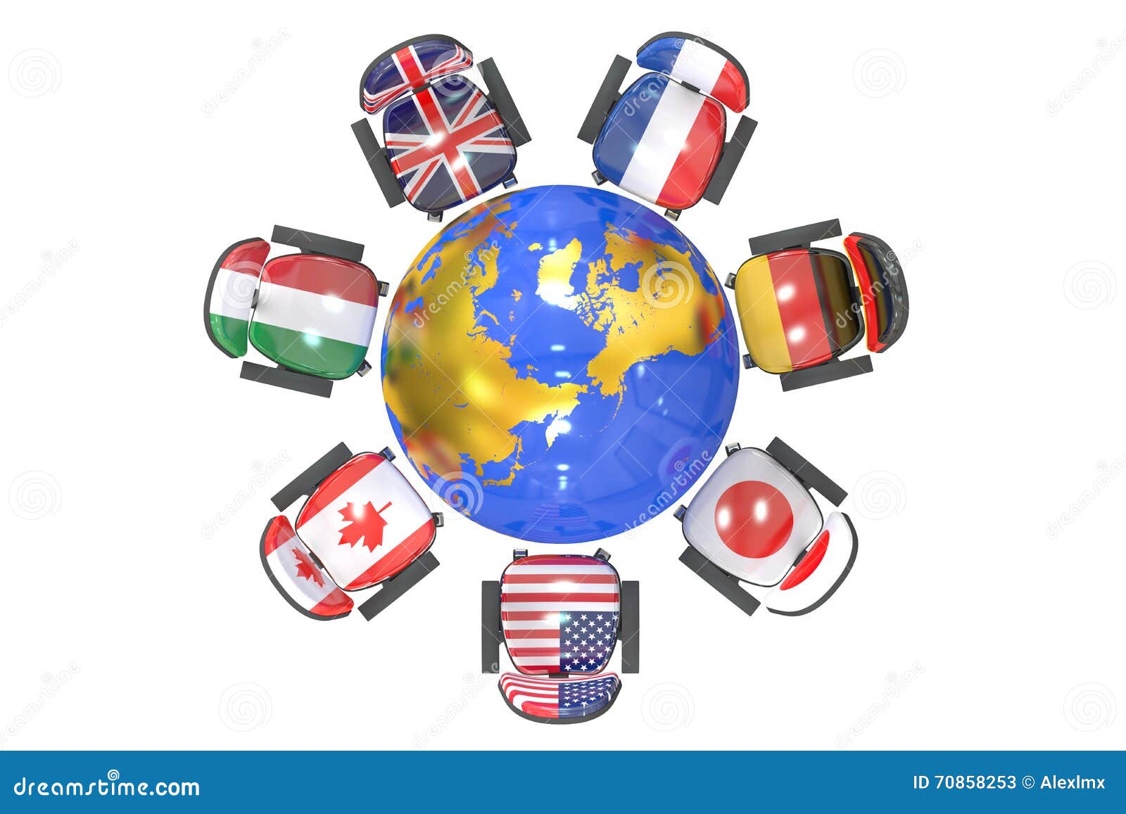 G7 Summit Group of 7 Concept Stock Illustration - Illustration of ...