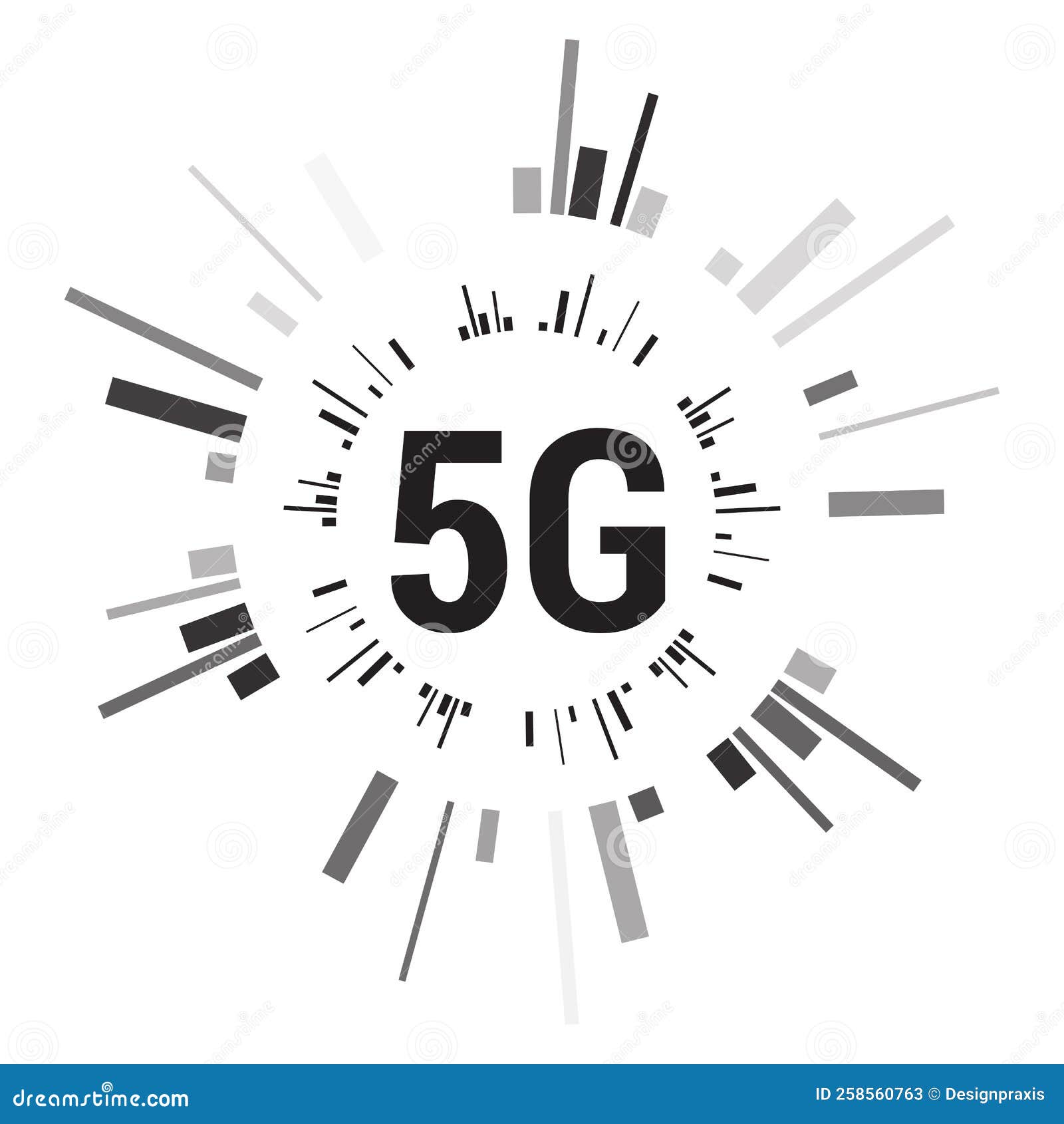 5G Technology Concept Icon stock illustration. Illustration of ...