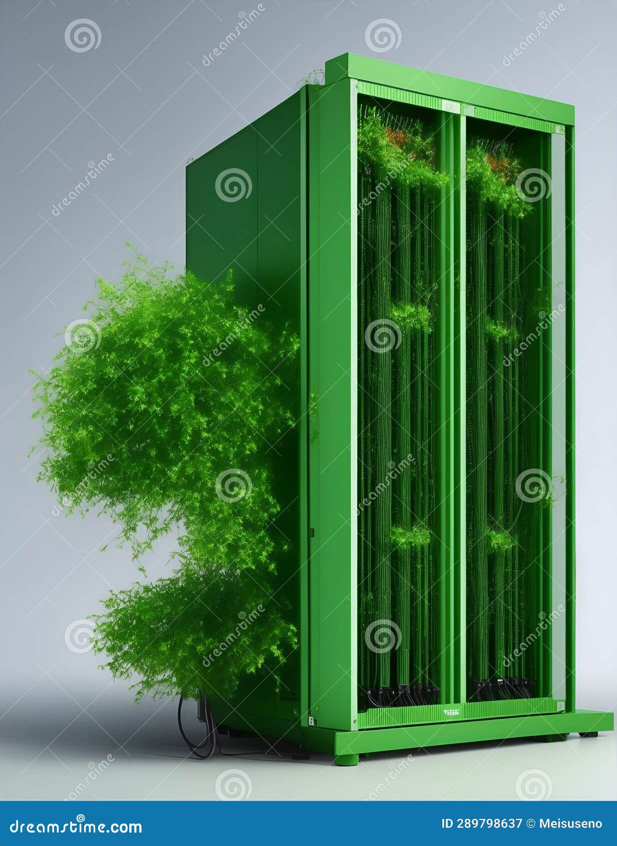 5G Technology Environmentally Friendly Network Server Rack Illustration ...