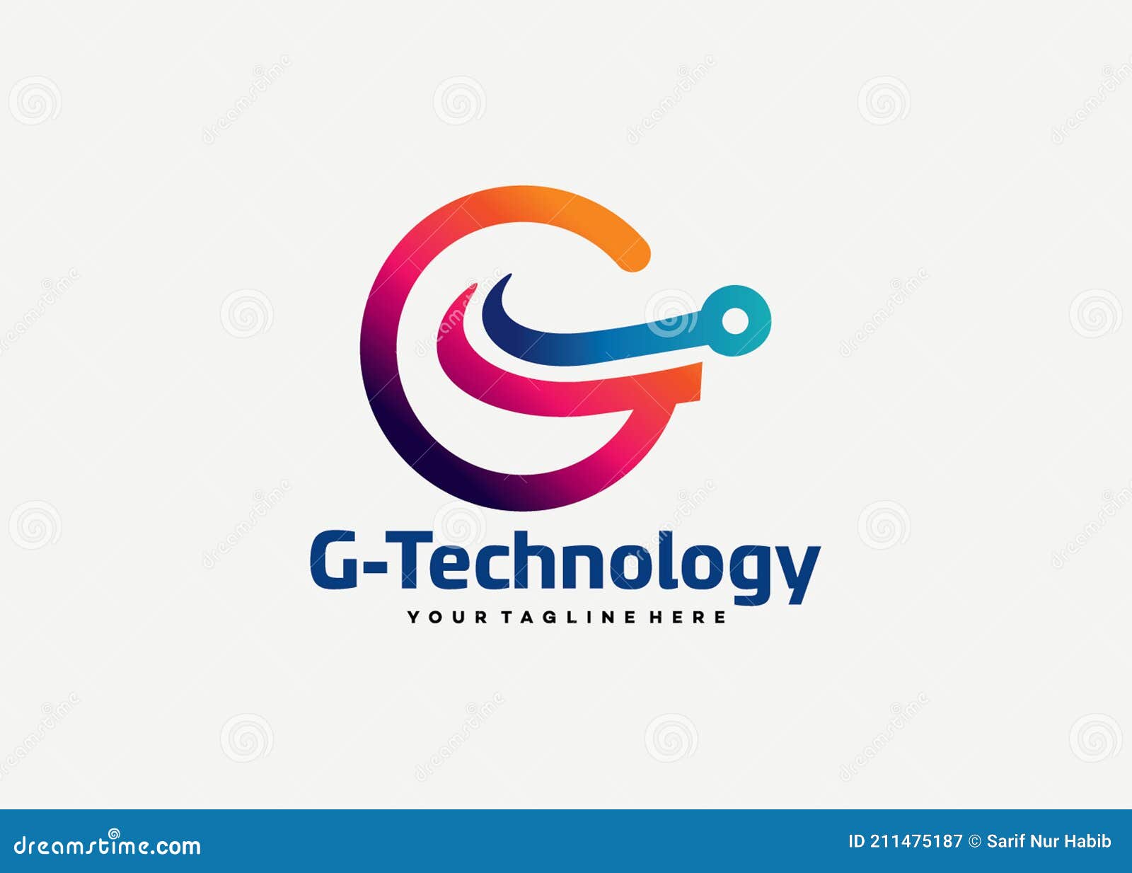 G Technology Logo Design Template Stock Vector - Illustration of line ...