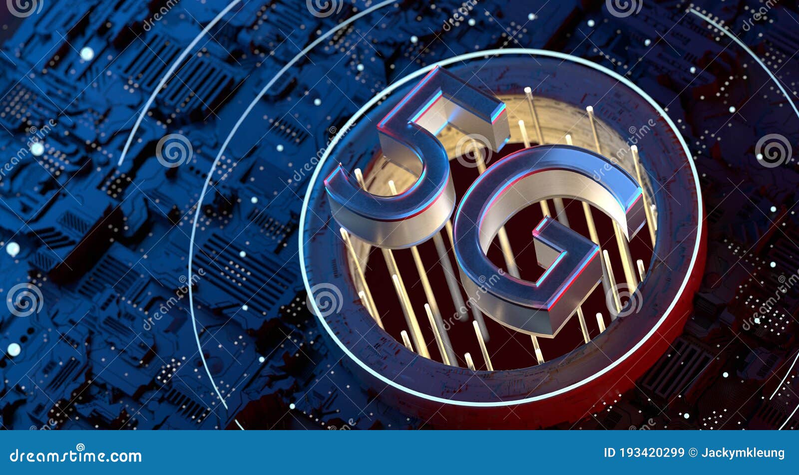 5G Technology Modern High Tech Communication Stock Illustration ...