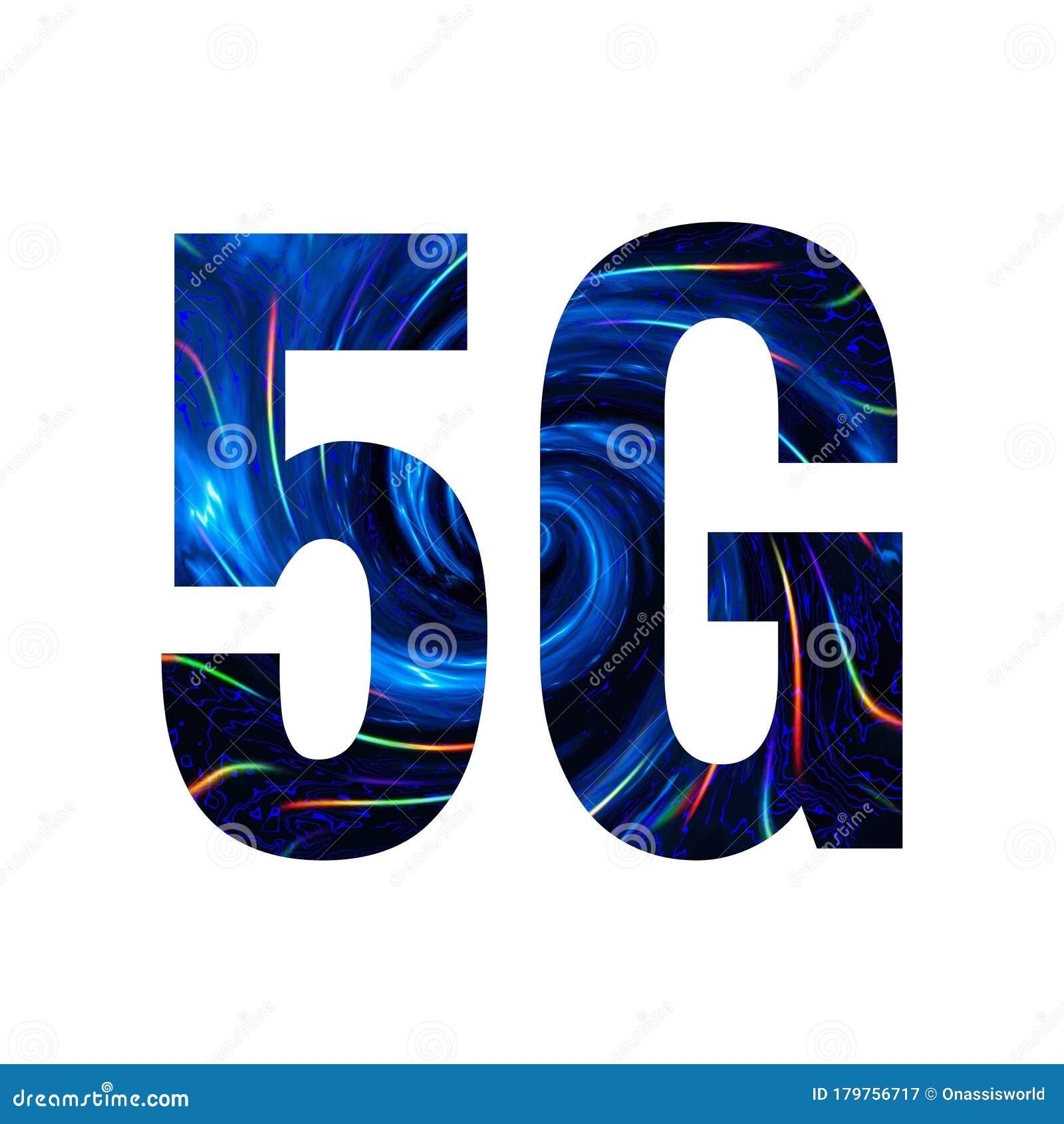 5G Telecommunications Future Blue White Background Stock Image - Image ...