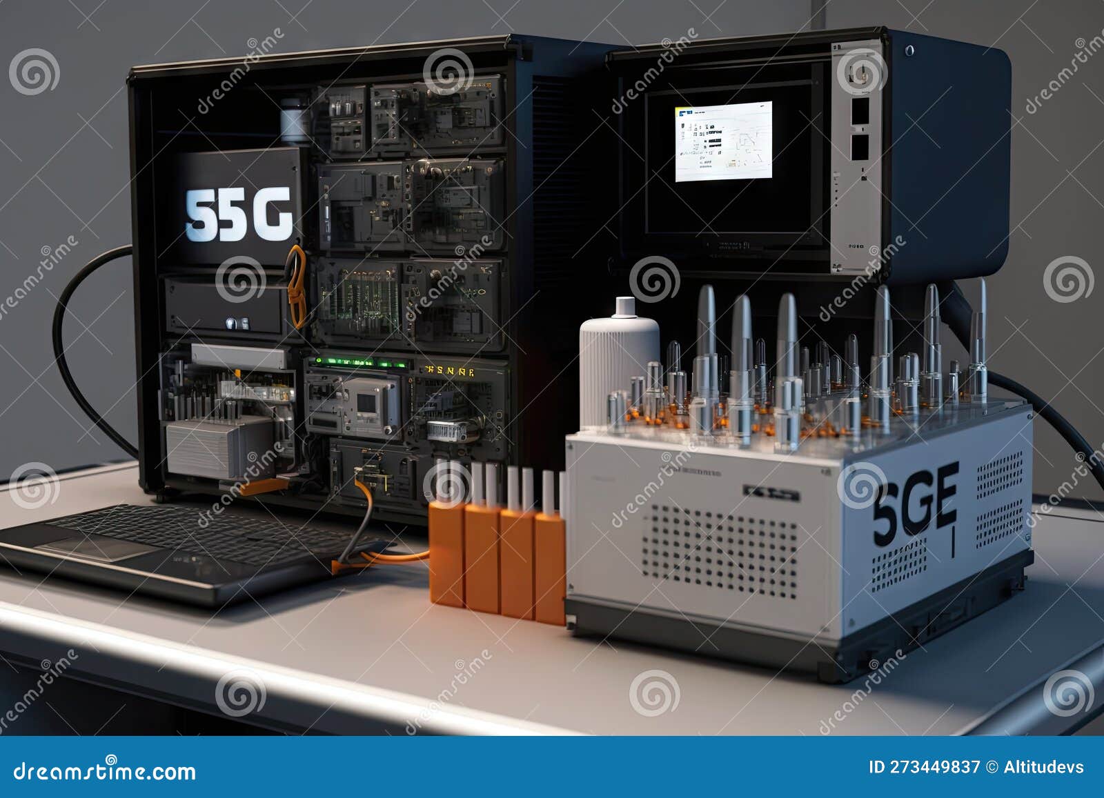 5g Test Bed, with Network Equipment and Devices in Active Use Stock ...