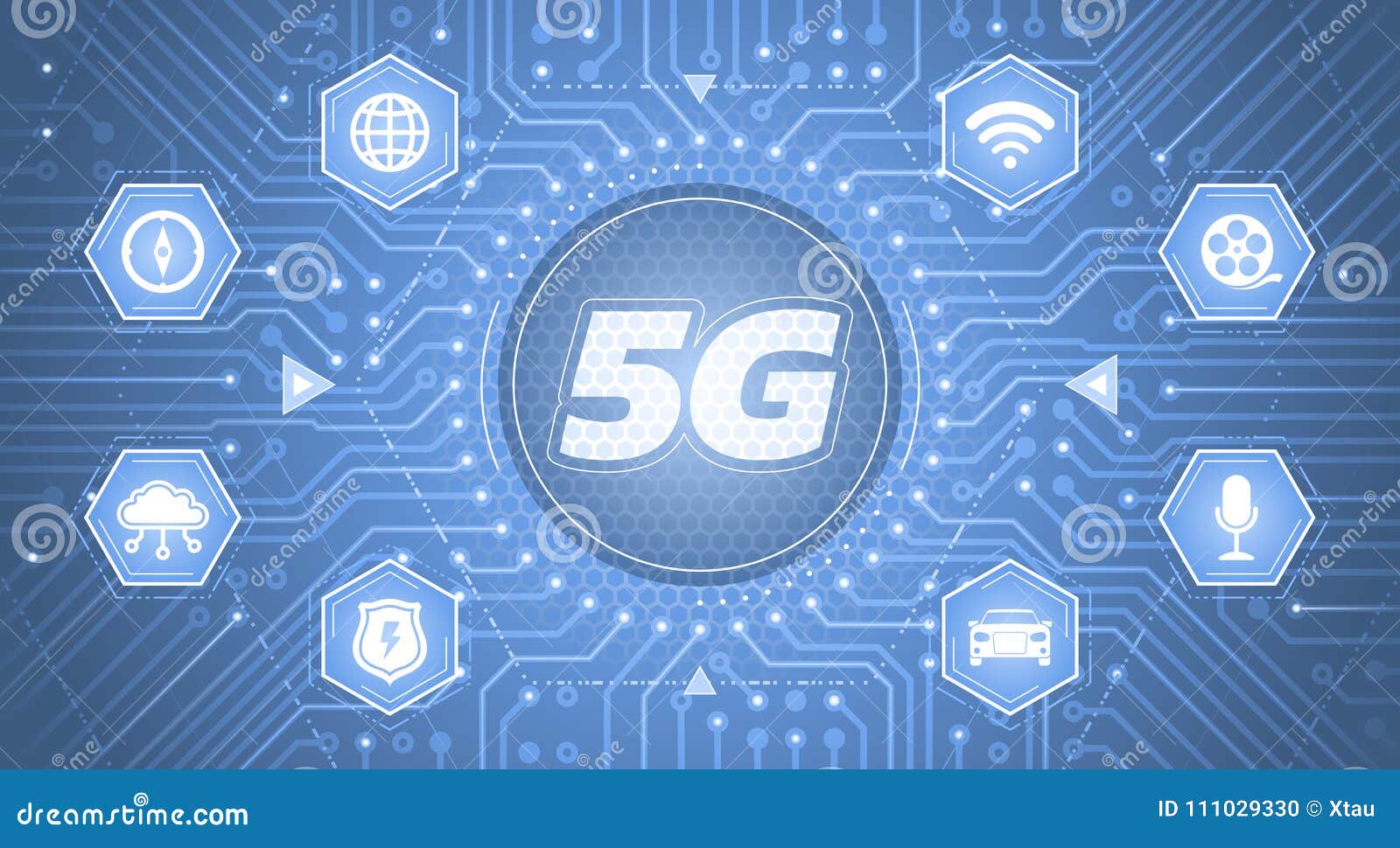 5G - 5th Generation Wireless Systems Stock Vector - Illustration of ...