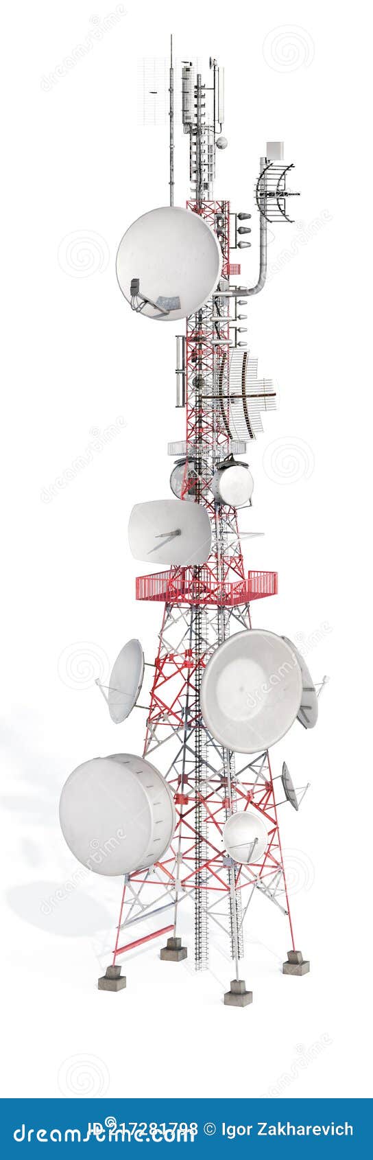 5g Tower Isolated on the White Background. Stock Illustration ...