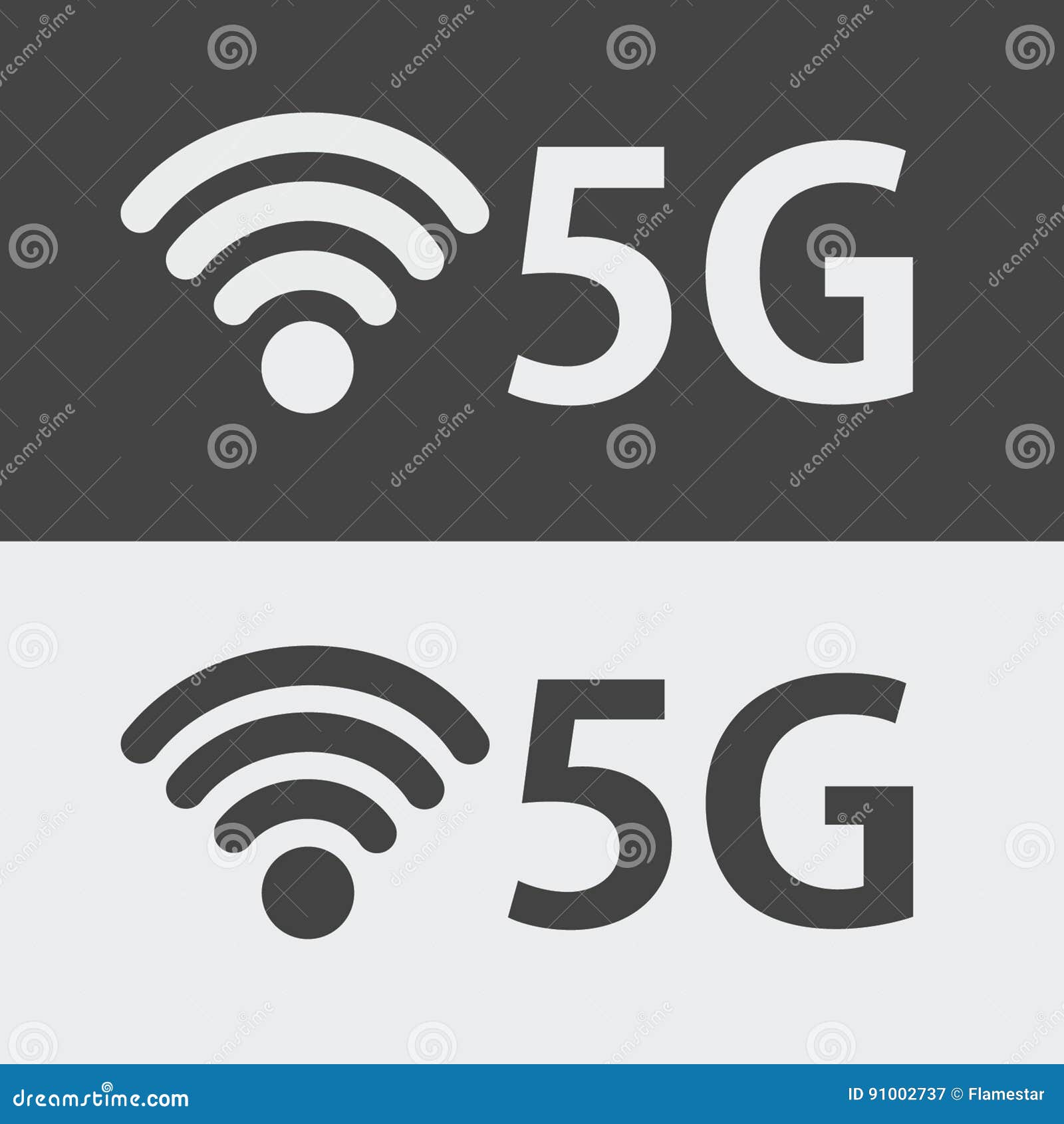 5G Wifi Internet of New Generation. Flat Design Simple Icon Stock ...