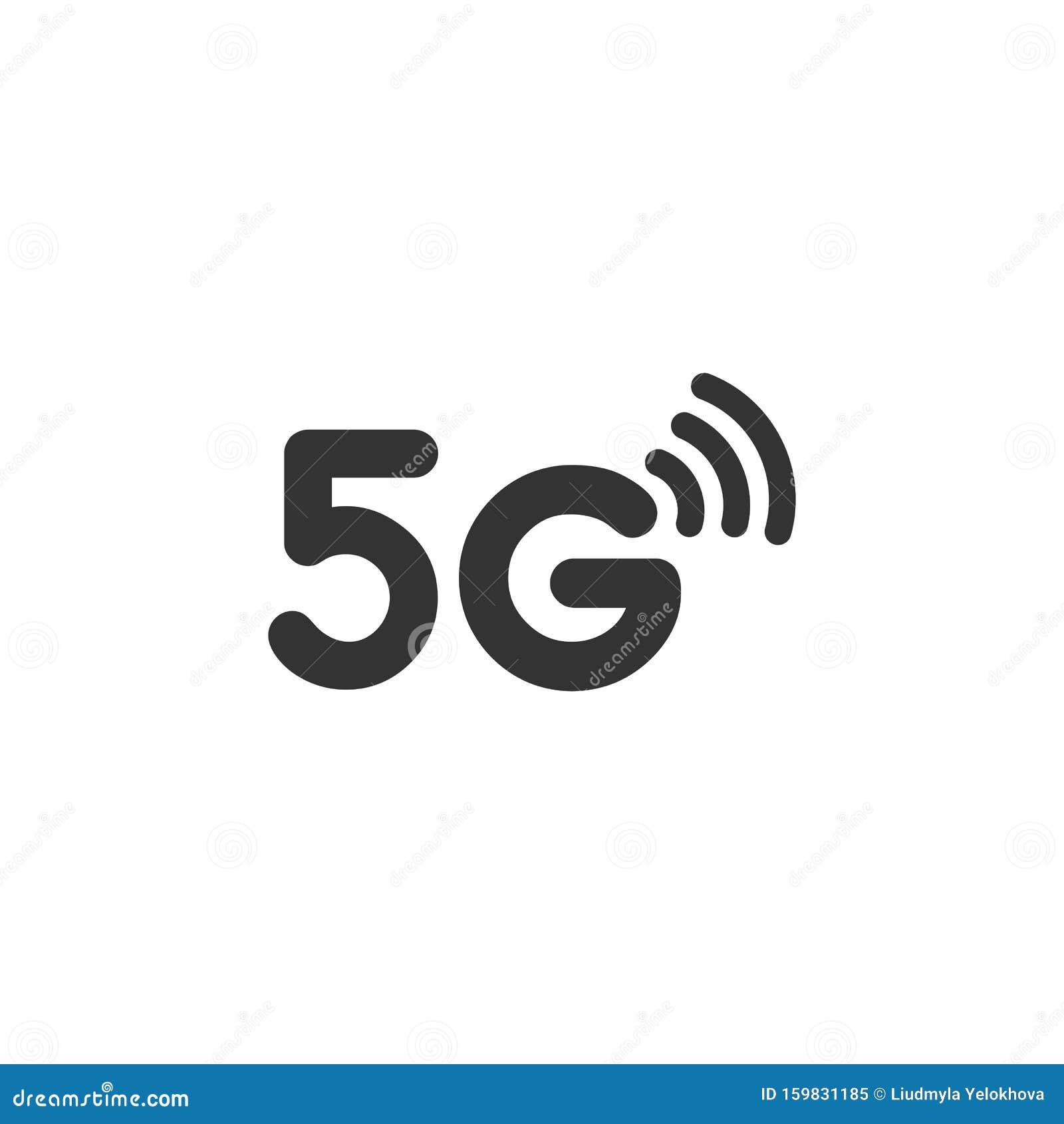 5g Wifi Network Internet Vector Icon Isolated on White Background Stock ...