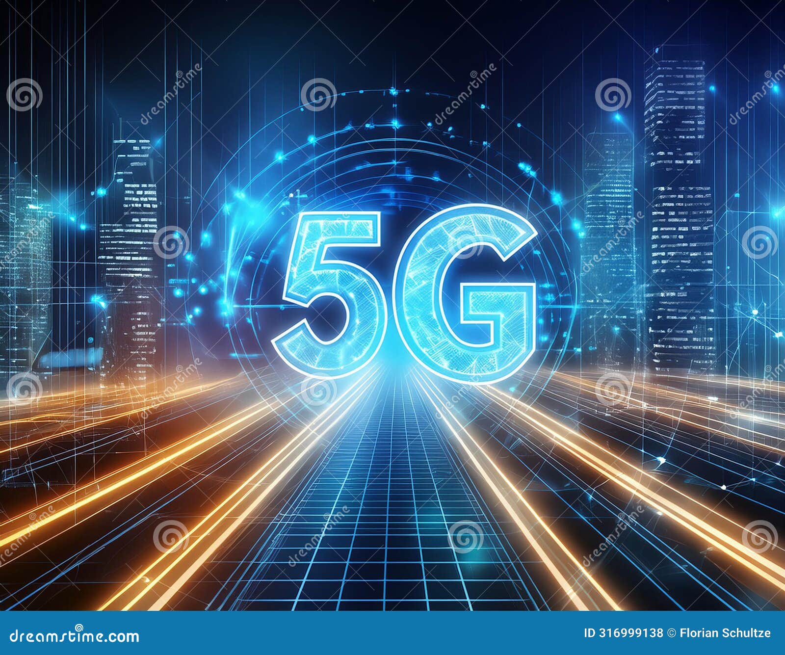 5G Wireless Network, High Speed Internet, Cloud Computing or Connect ...