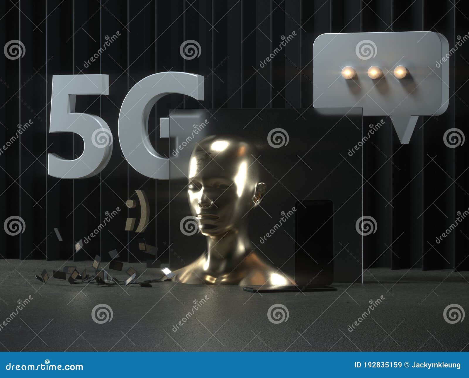 5G Wirless Mobile Information Technology Stock Illustration ...