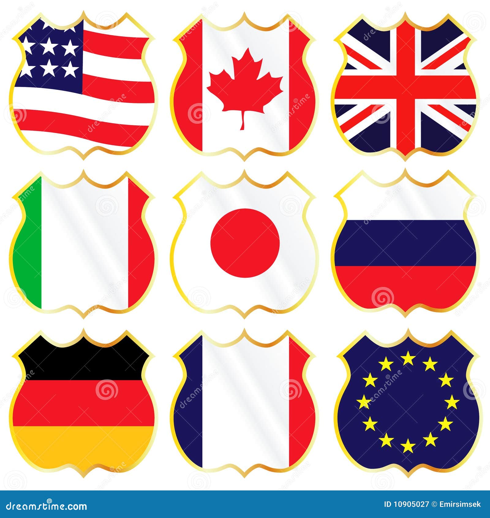 G8, Group Of Eight, Political Map Vector Illustration | CartoonDealer ...