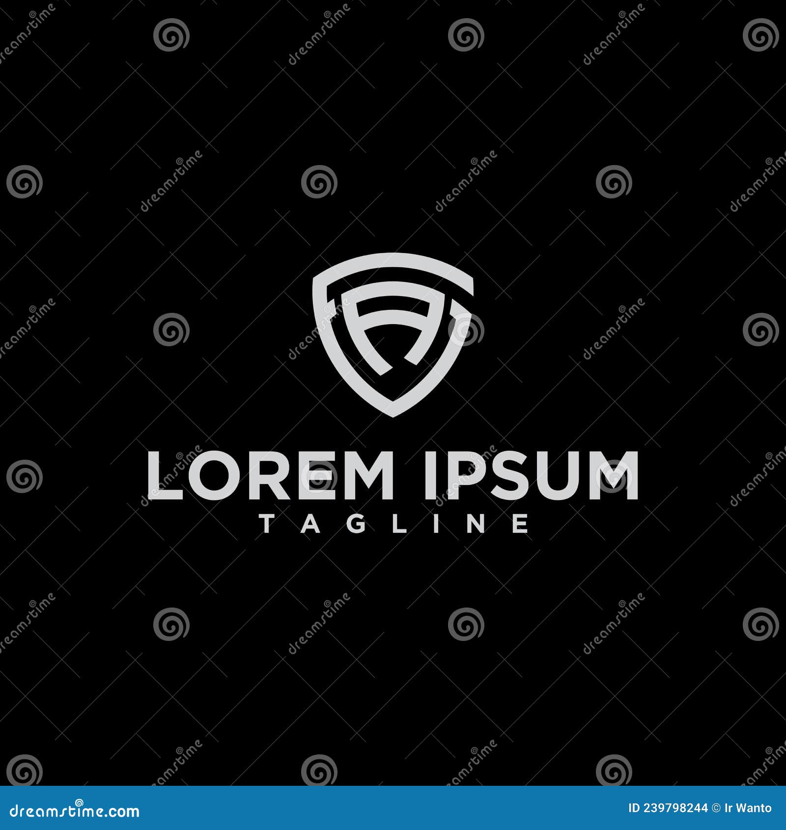 Ga or Ag Shield Logo Design Stock Vector - Illustration of letter ...