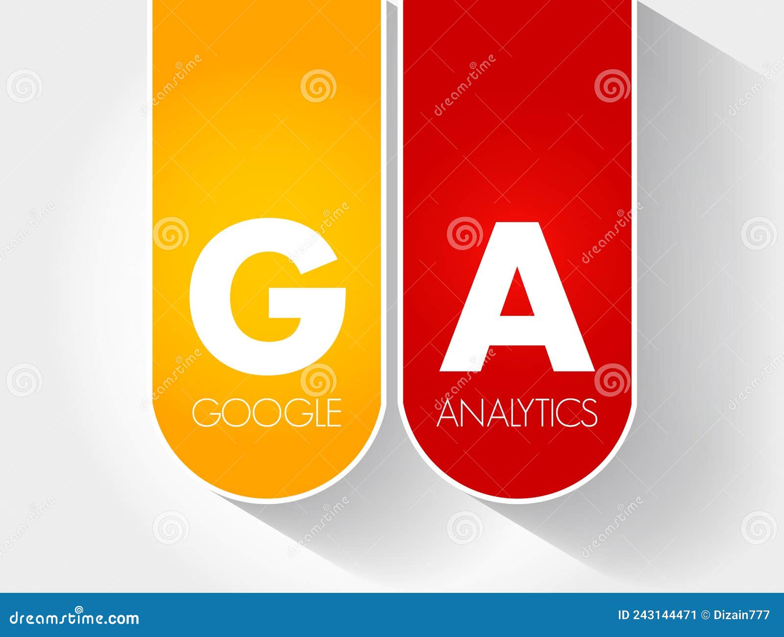 GA - Google Analytics Acronym, Business Concept Background Editorial ...