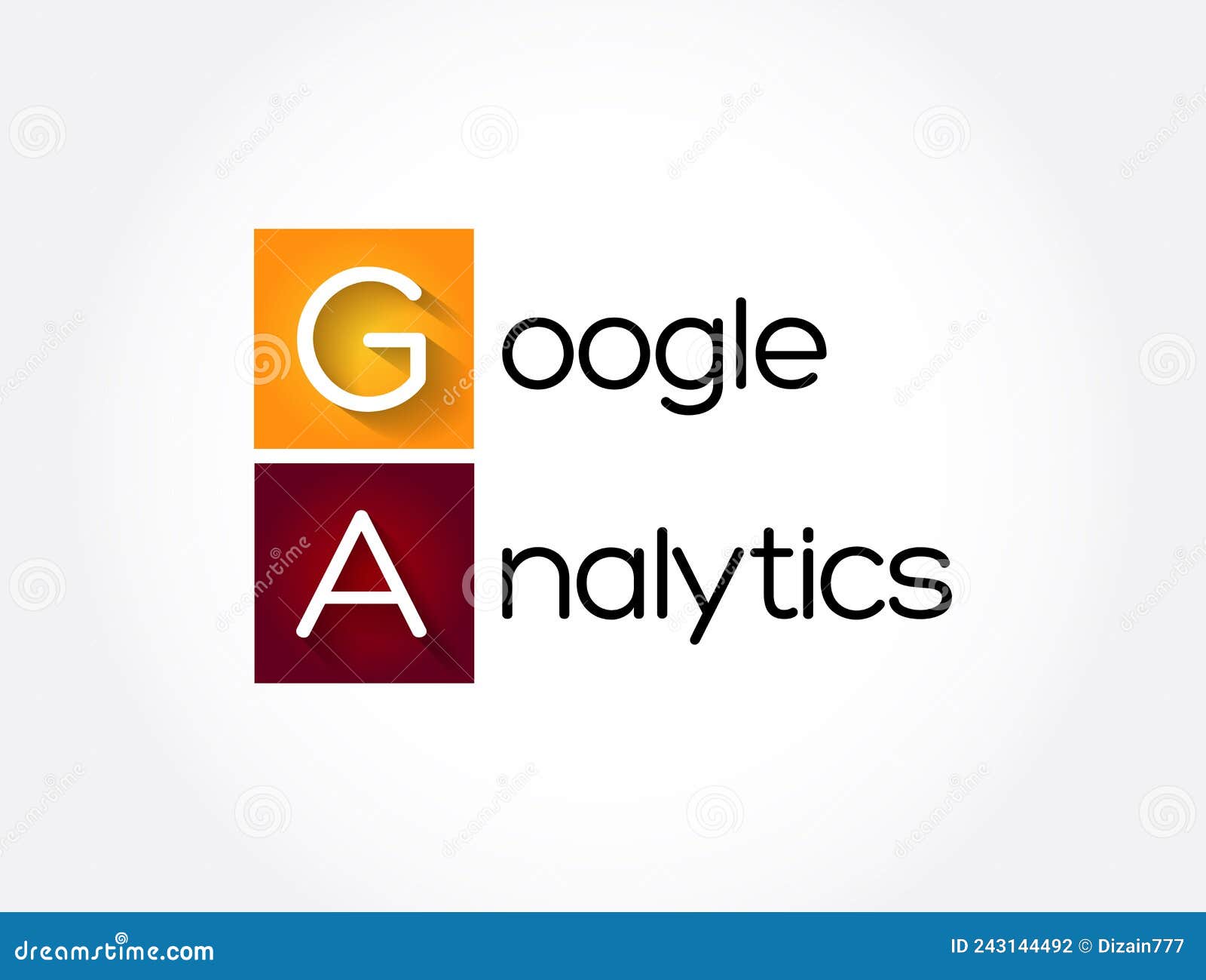 GA - Google Analytics Acronym, Business Concept Background Editorial ...