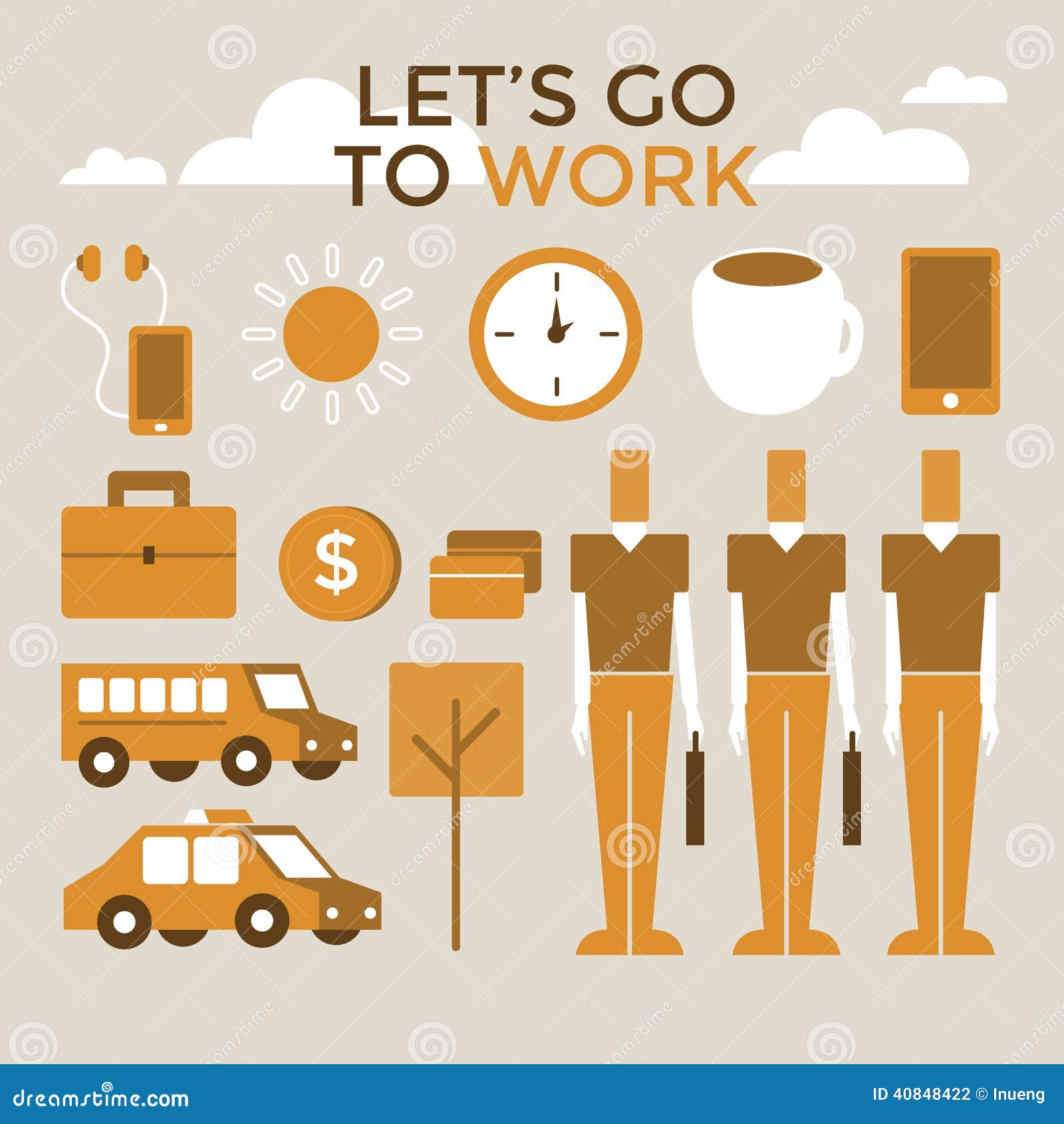 Ga Infographic Vector Werken Vector Illustratie - Illustration of ...