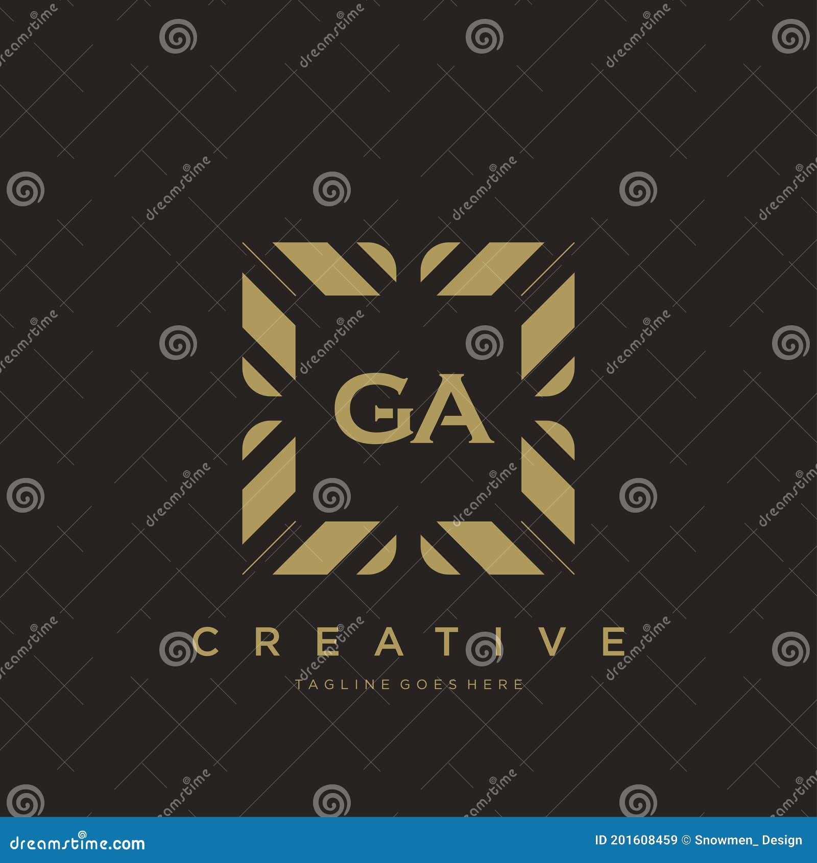 GA Initial Letter Luxury Ornament Monogram Logo Template Vector Stock ...