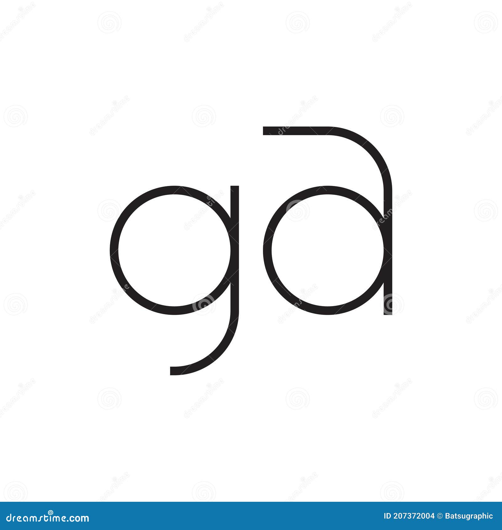 Ga Initial Letter Vector Logo Icon Stock Vector - Illustration of ...
