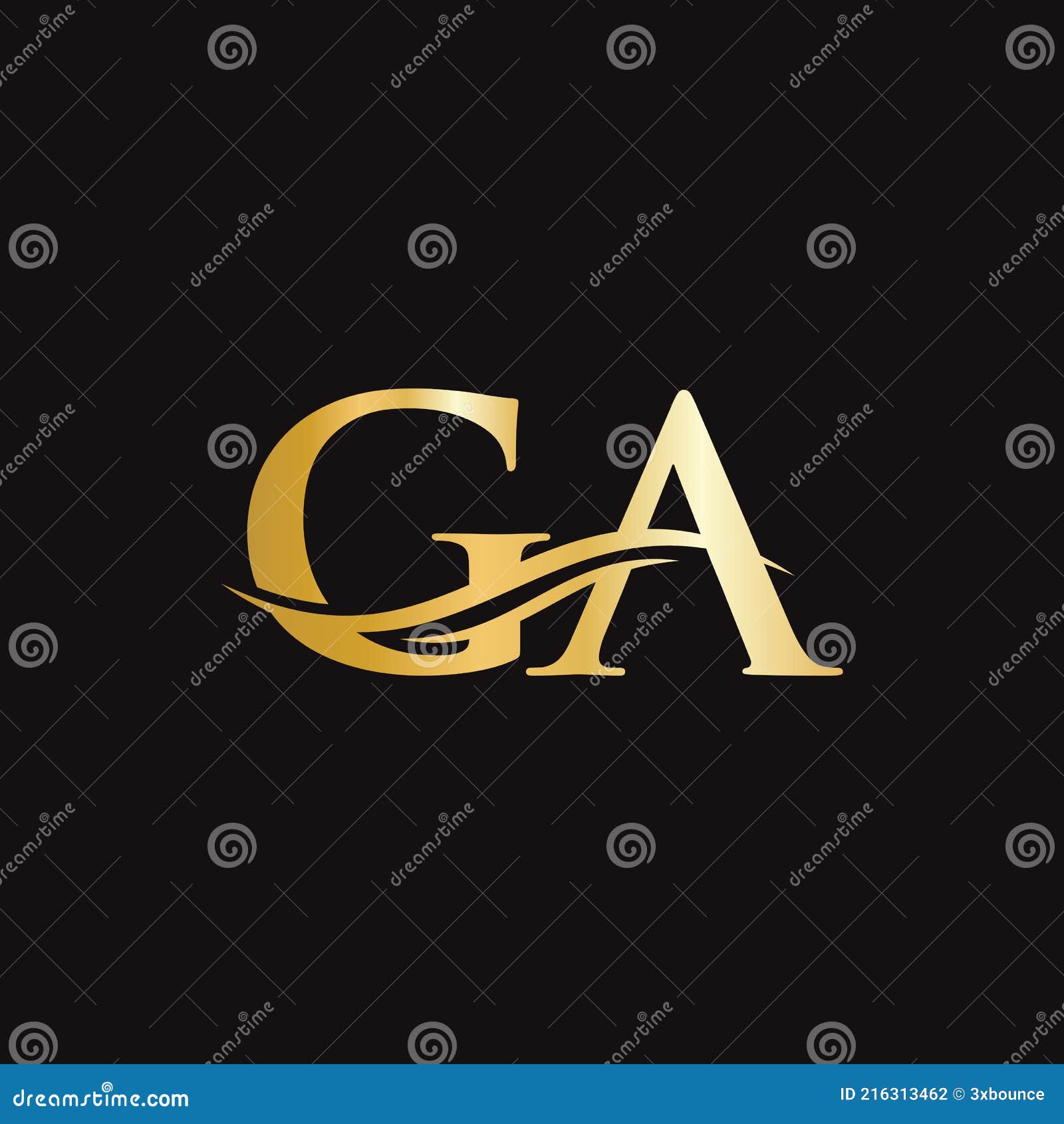 GA Letter Linked Logo for Business and Company Identity. Initial Letter ...