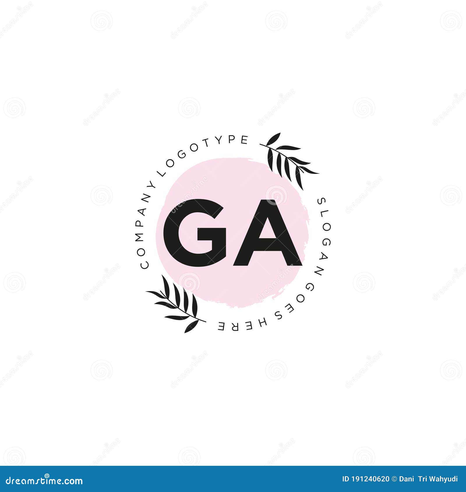 GA Letter Logo Icon Design Template Elements Stock Vector ...