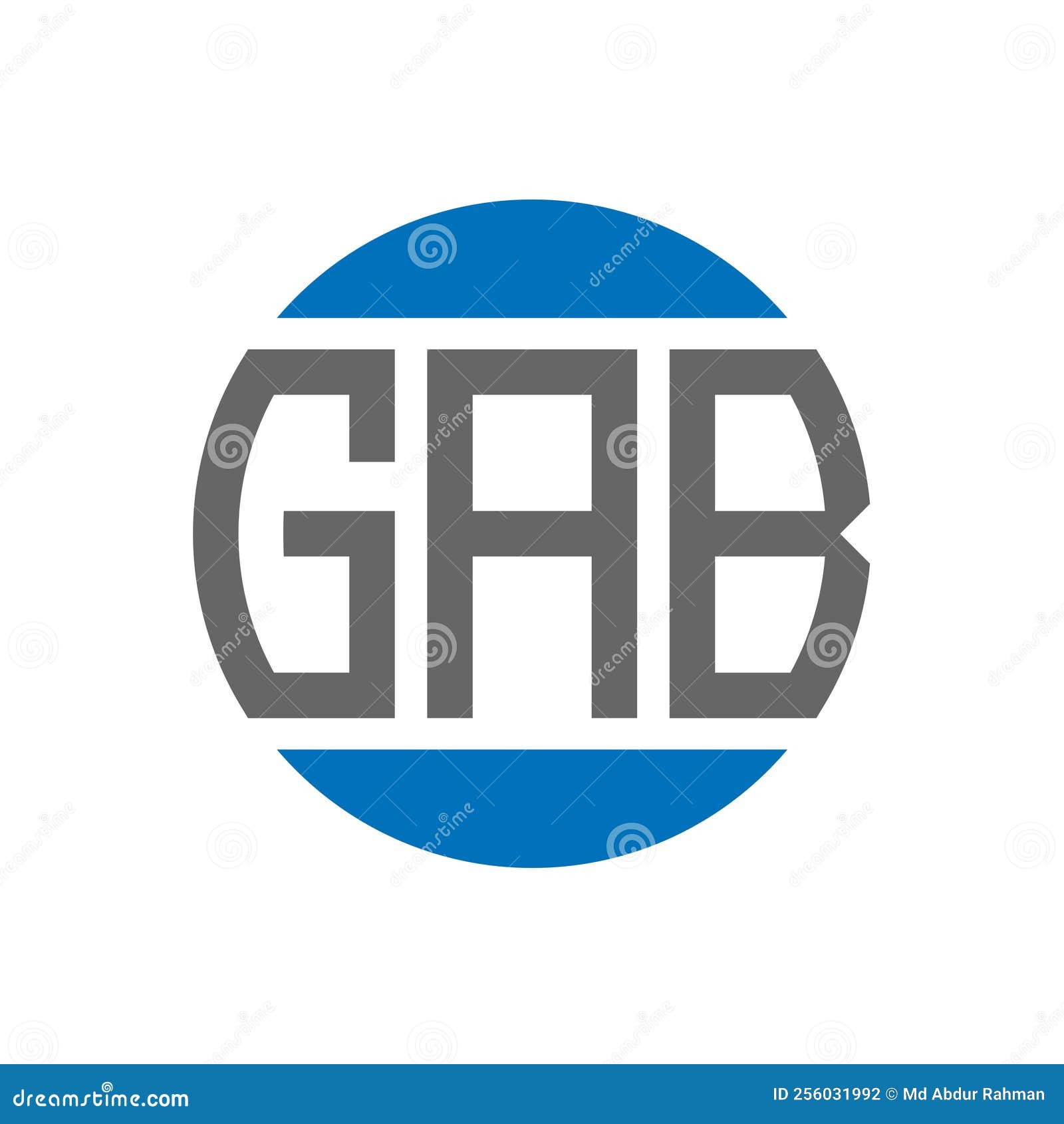 GAB Letter Logo Design On White Background. GAB Creative Initials ...