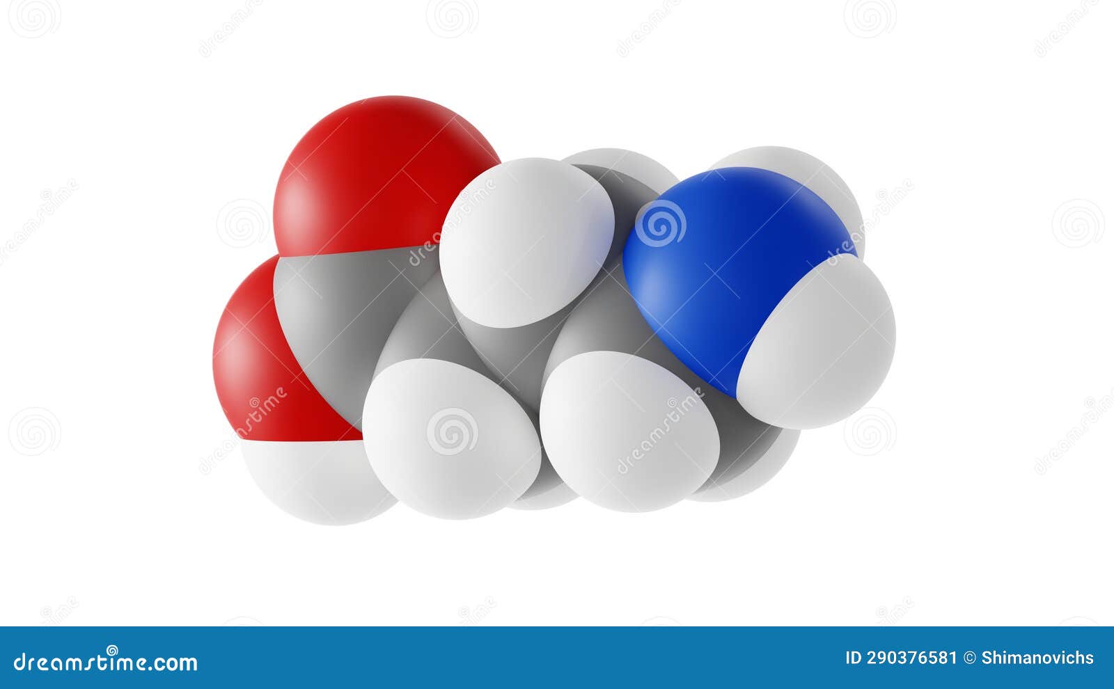 Gaba Or Gamma-aminobutyric Acid Molecular Structure, 3d Model ...