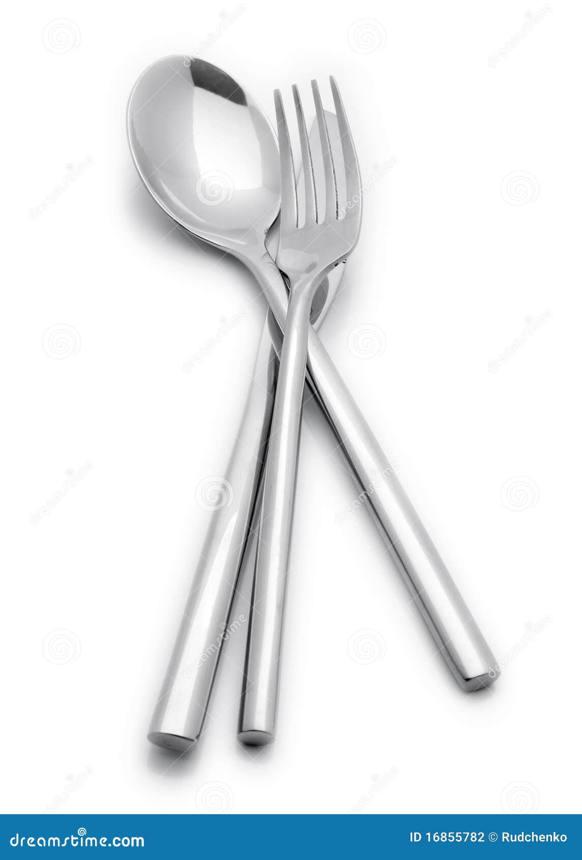 Gabel, Löffel und Messer stockfoto. Bild von glänzend - 16855782