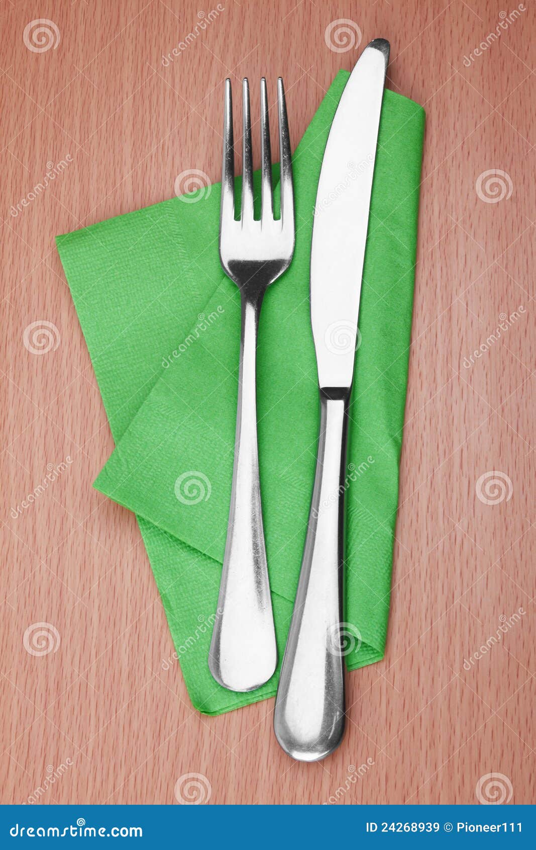 Gabel und Messer stockbild. Bild von elegant, grün, chef - 24268939