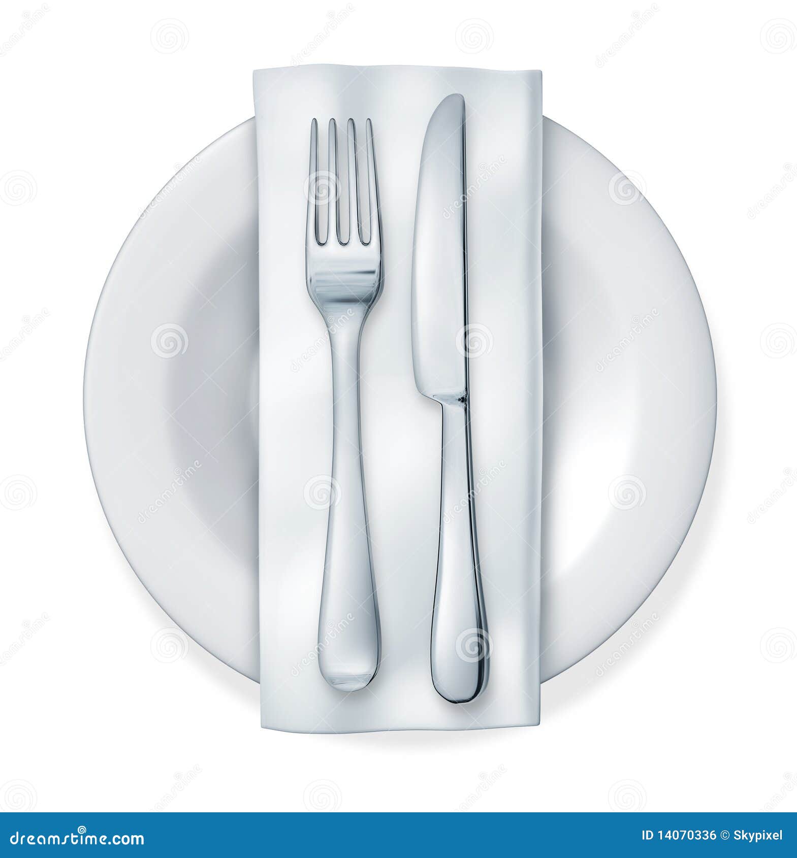 Gabel-und Messer Großer Teller Stock Abbildung - Illustration von ...