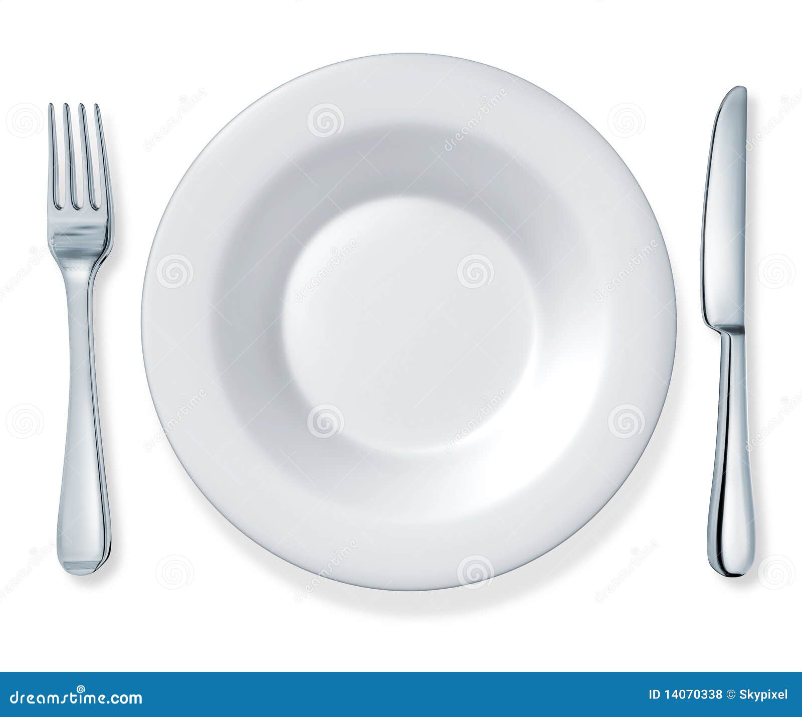 Gabel-und Messer Großer Teller Stock Abbildung - Illustration von chef ...