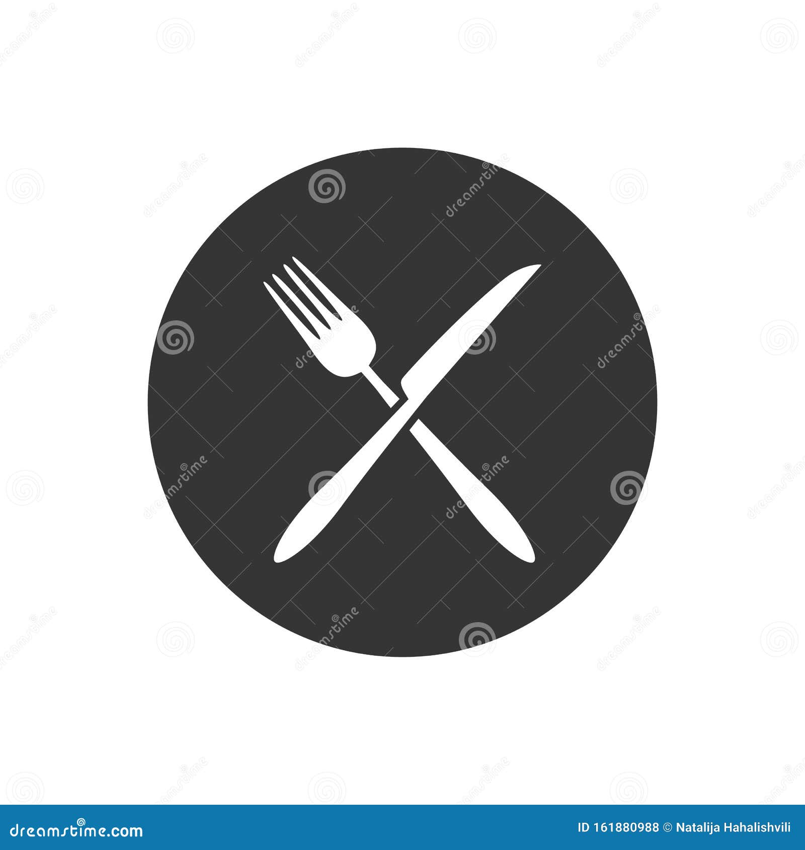 Gabel- Und Messersymbol Ess-Symbol Vektor Abbildung - Illustration von ...