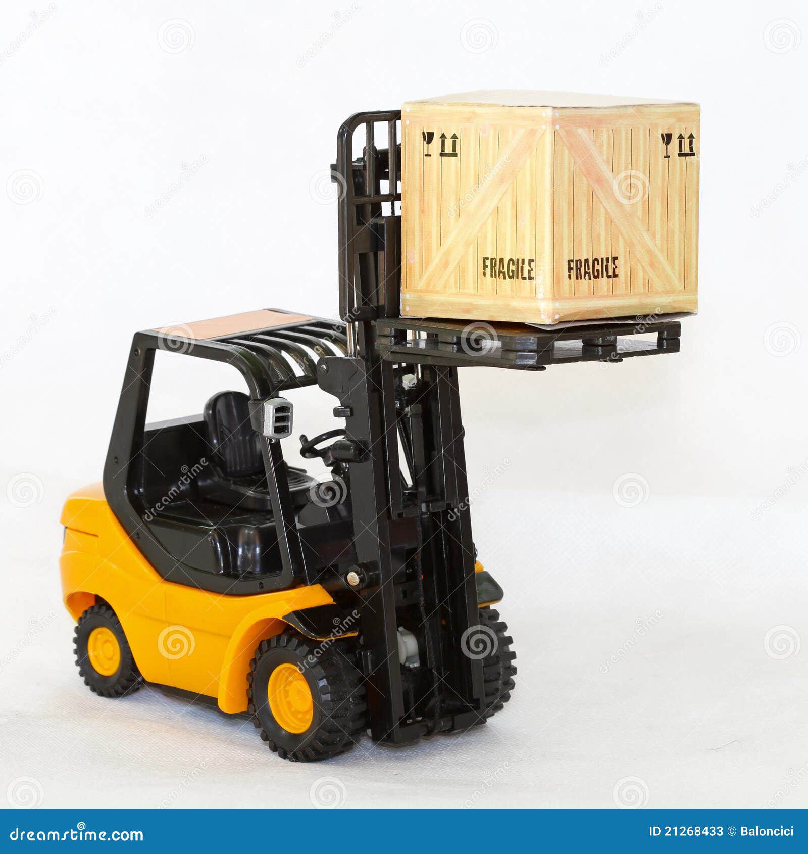 Gabelstapler stockbild. Bild von behälter, fahrzeug, gabelstapler ...