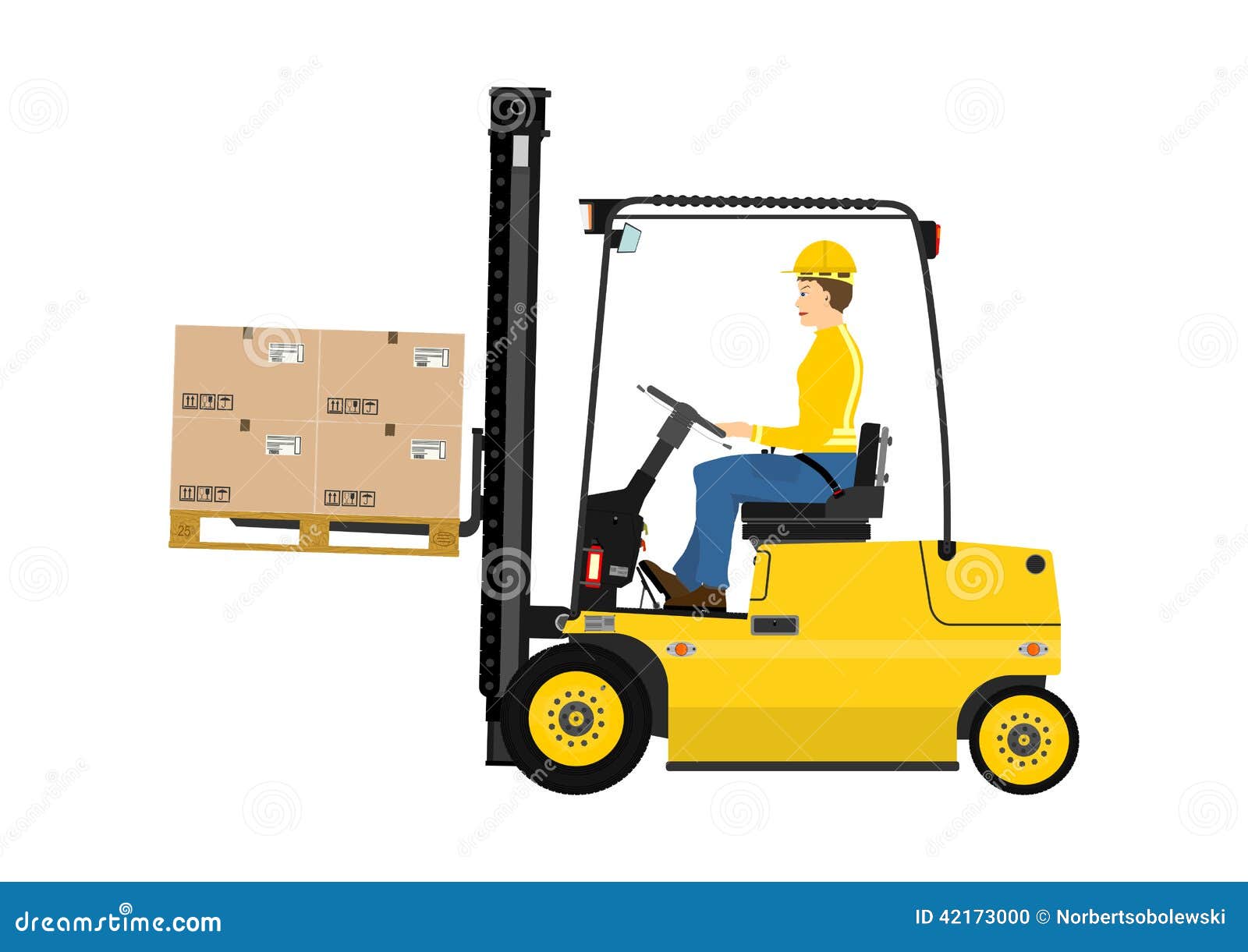 Gabelstapler vektor abbildung. Illustration von ausrüstung - 42173000