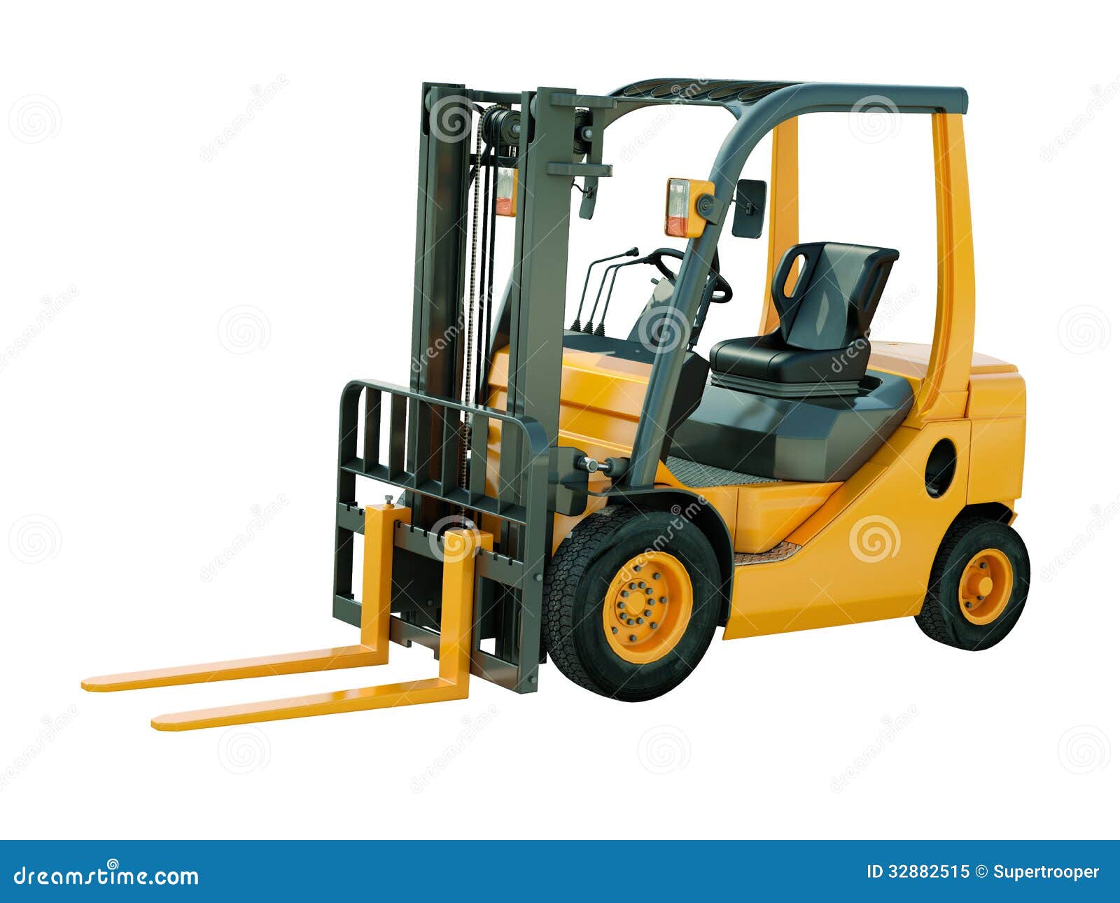 Gabelstapler lokalisiert stockbild. Bild von farbe, nissans - 32882515