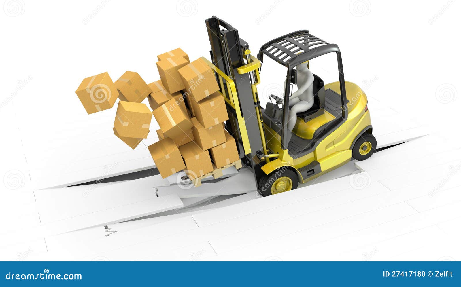 Gabelstapler Mit Schwerer Eingabe Stock Abbildung - Illustration von ...