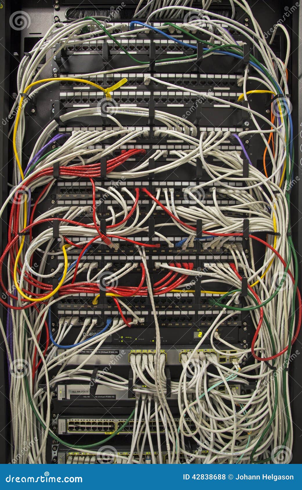 Gabinete de la red foto de archivo. Imagen de cables - 42838688