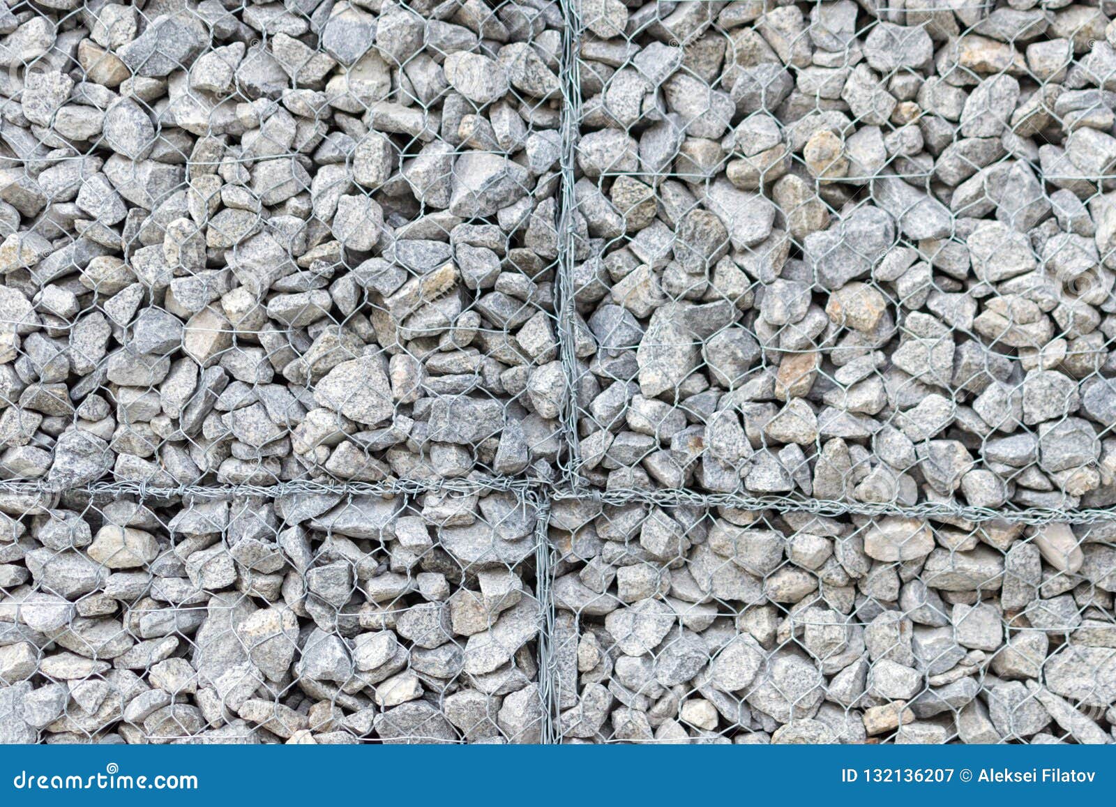 Gabion protective wall stock image. Image of erosion - 132136207