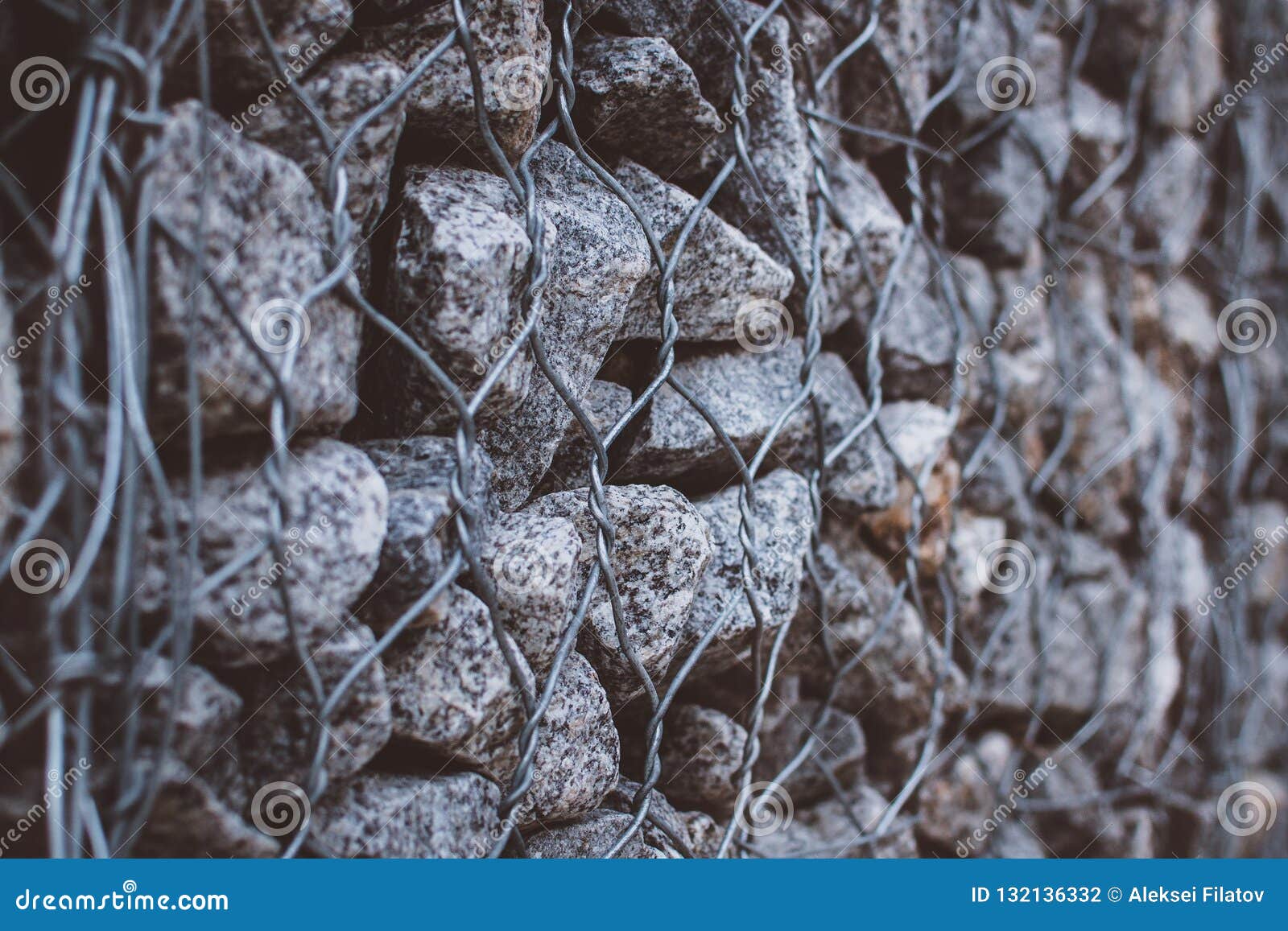 Gabion protective wall stock photo. Image of gabbione - 132136332