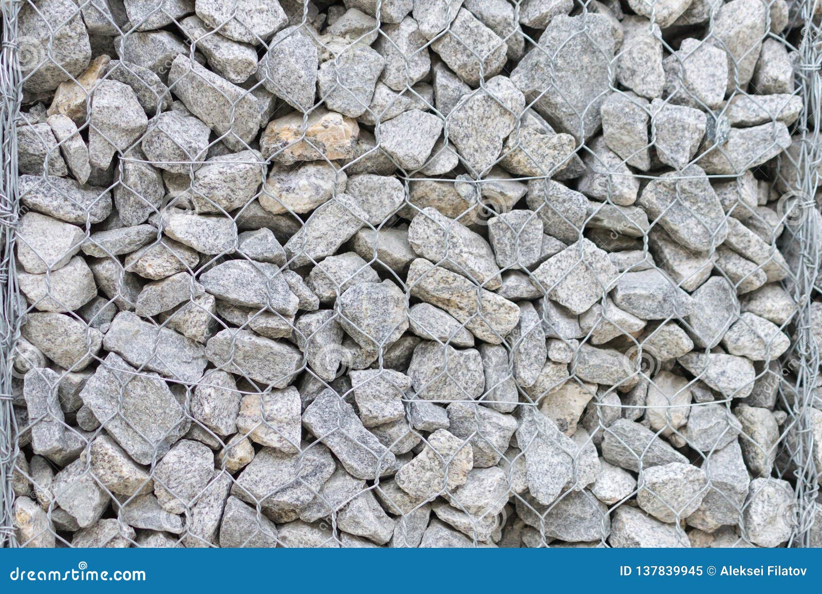 Gabion protective wall stock image. Image of park, gabbia - 137839945
