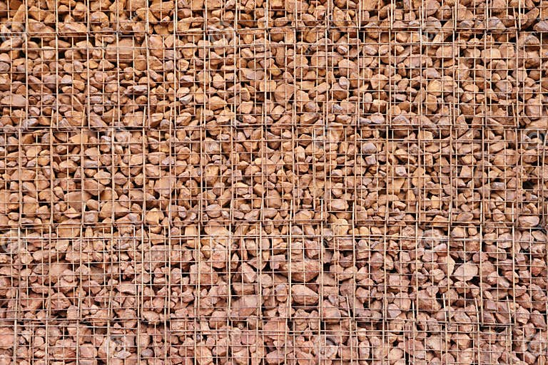Gabion retaining wall stock image. Image of reddish, textures - 18985117