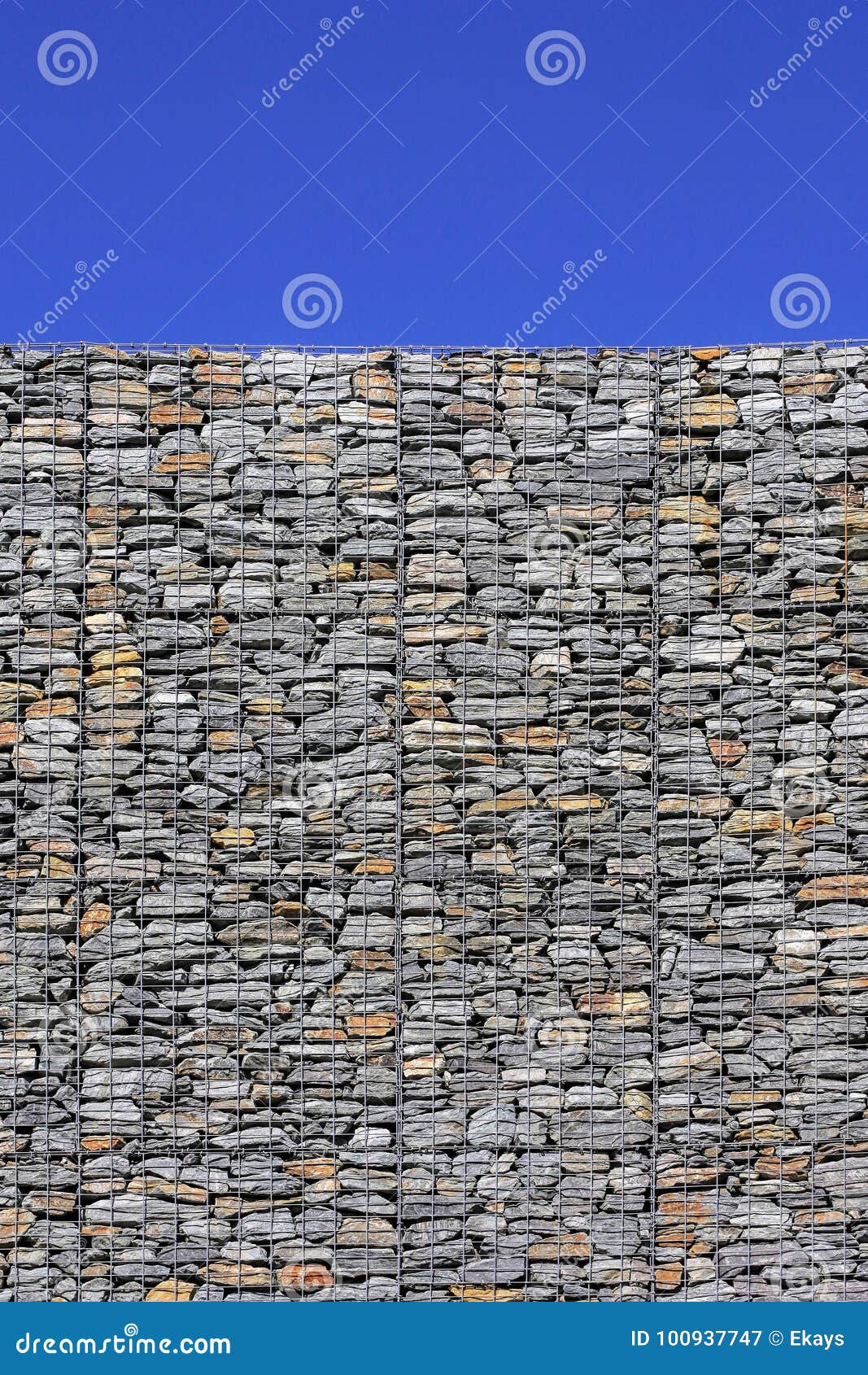 Mesh Stone Wall and Sky in the Background 1 Stock Image - Image of ...